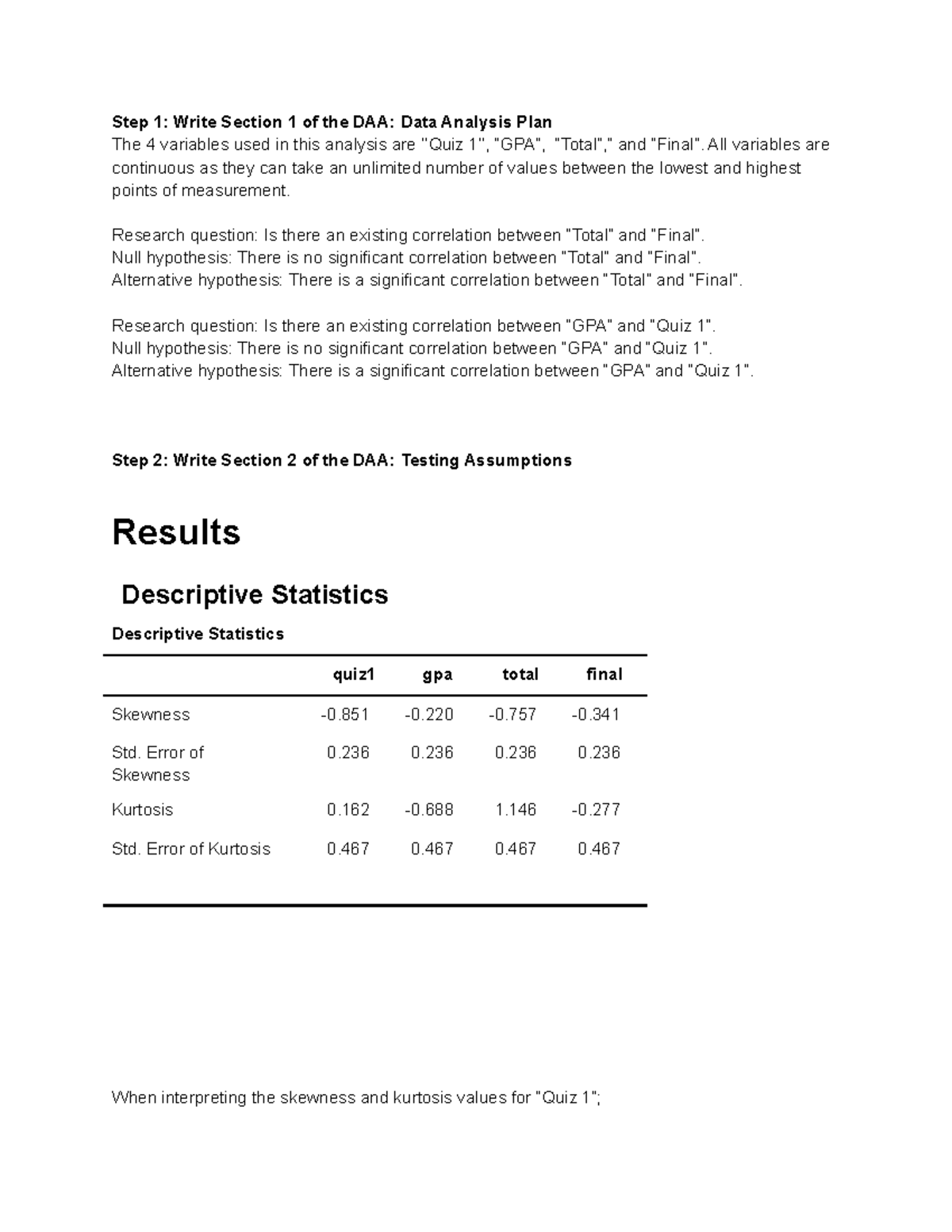Assesment 2 - Complete a data analysis report to analyze correlation ...
