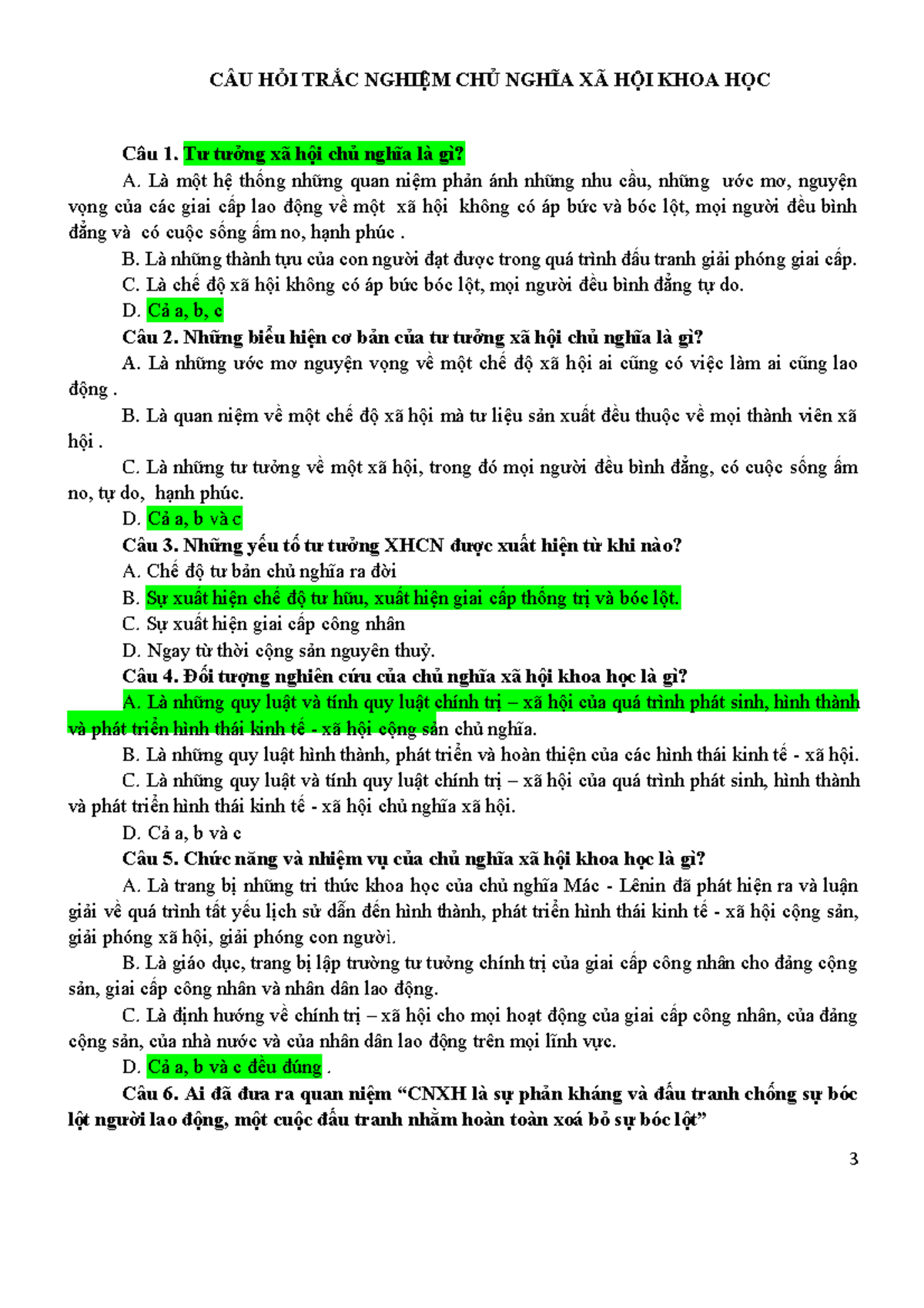 215-cau-hoi-va-dap-an-trac-nghiem-chu-nghia-xa-hoi-khoa-hoc - CÂU HỎI TRẮC NGHIỆM CHỦ NGHĨA XÃ ...