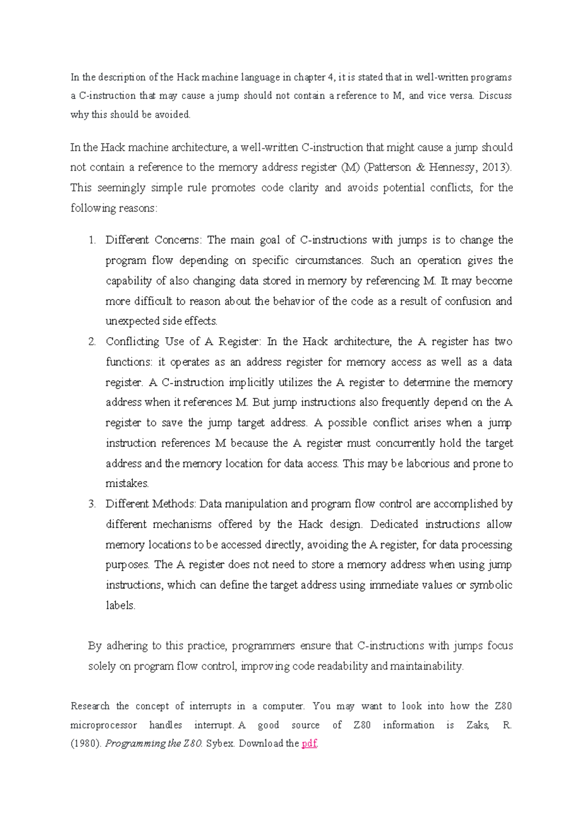 Disc 6 - Mandatory Discussion 6 - In the description of the Hack ...