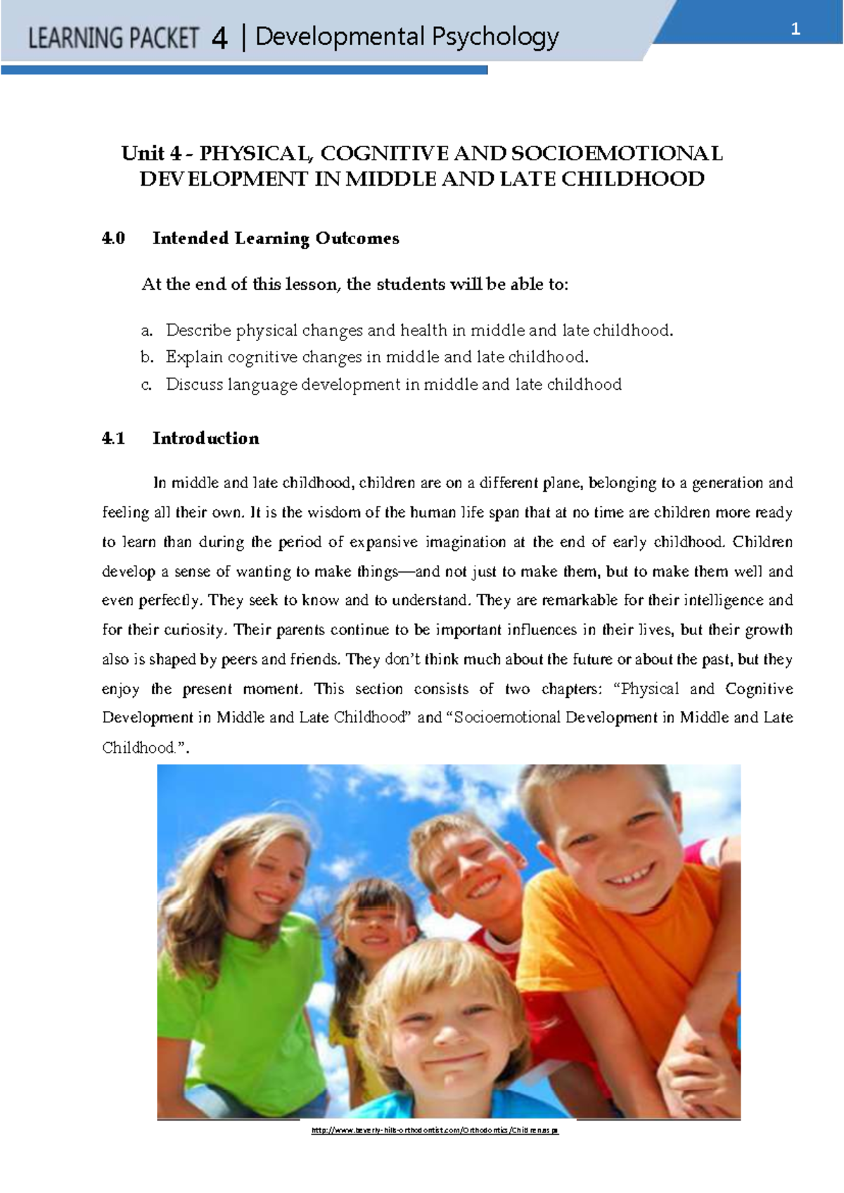 Dev-Psych-LP4 - Developmental Psychology Notes and Answers - 4 ...