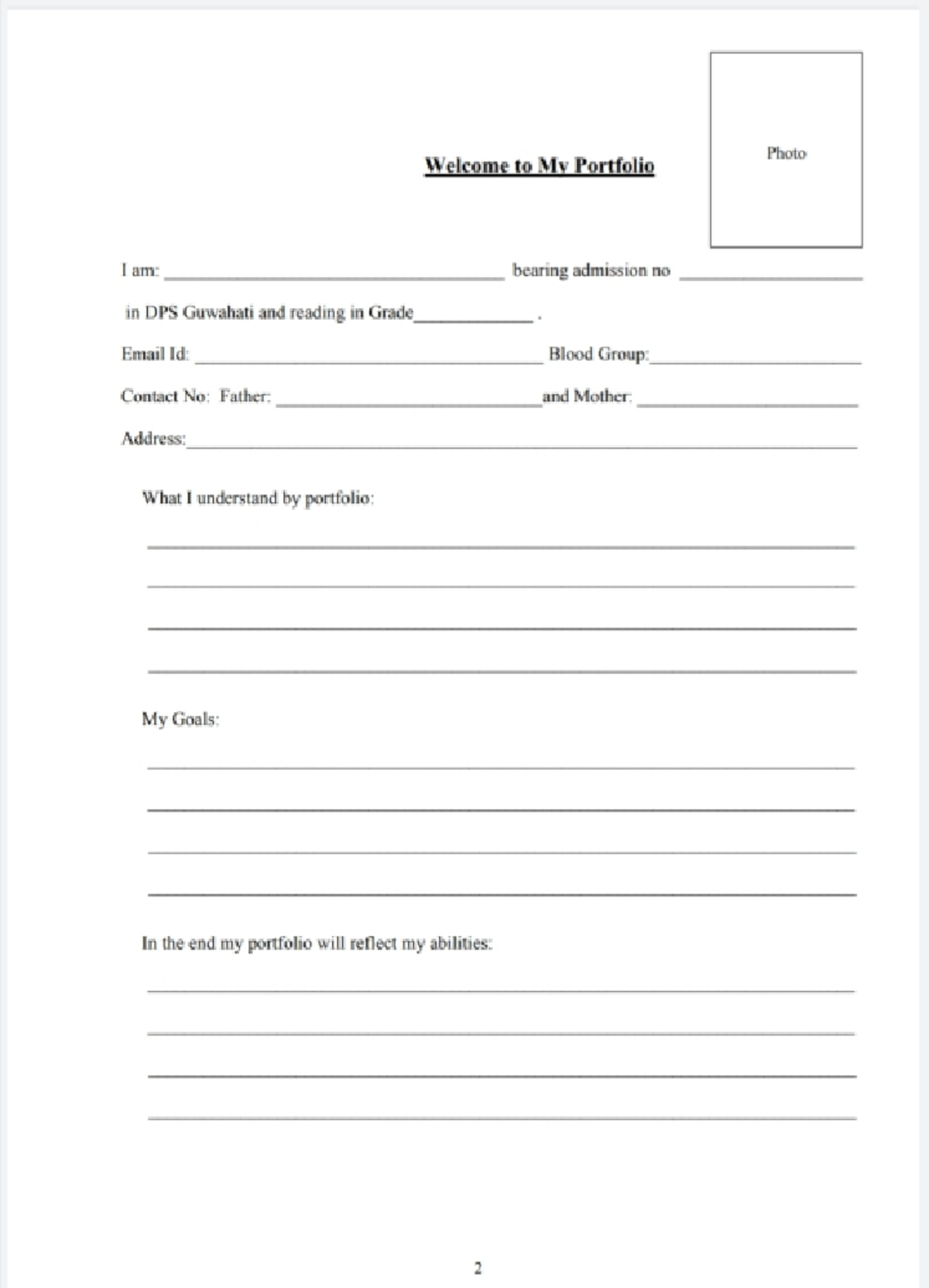 Portfolio - Class-9 - Injkjjyh - Photo Welcome to My Portfolio I am ...