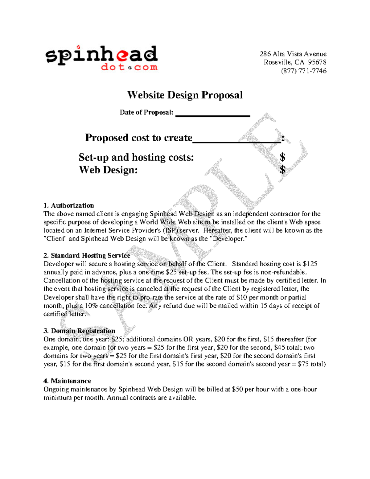 Website Design Proposal - 286 Alta Vista Avenue Roseville, CA 95678 ...