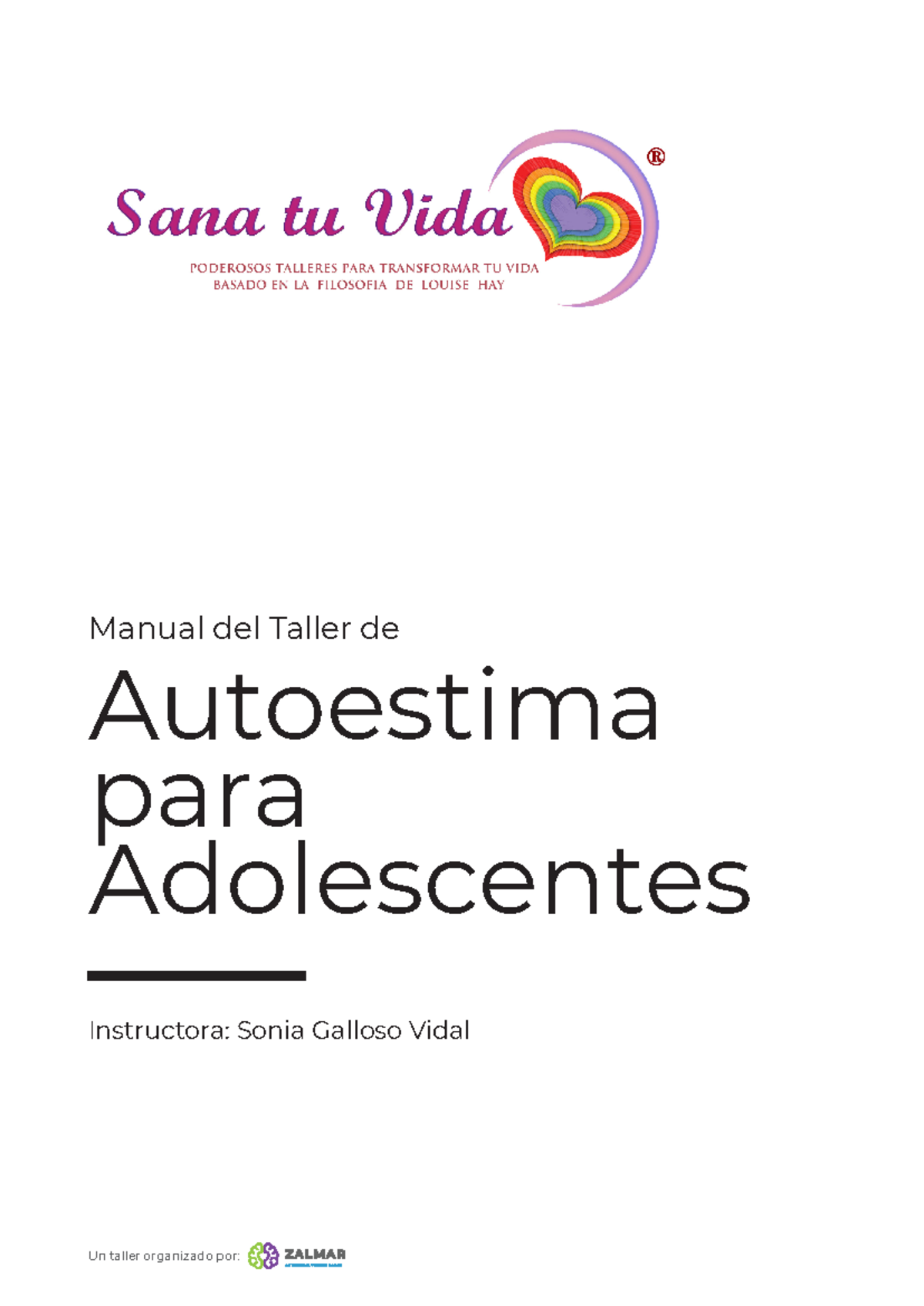 Manual Taller Autoestima Adolescentes - ####### PÁGINA 1 Autoestima ...