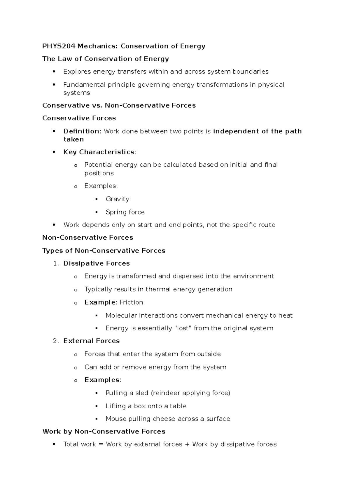 PHYS204 Mechanics - This is a summary of lesson 8 - PHYS204 Mechanics ...