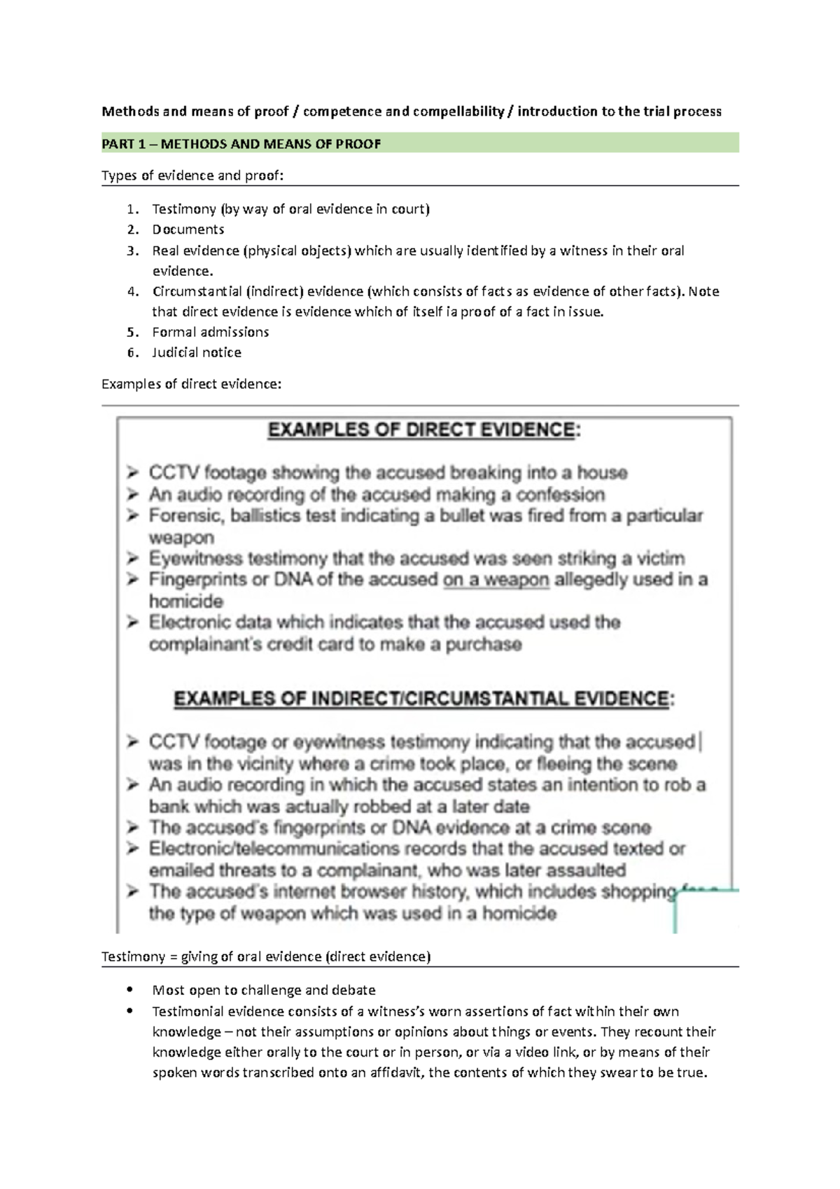 Week Three - notes from week 3 - Methods and means of proof ...