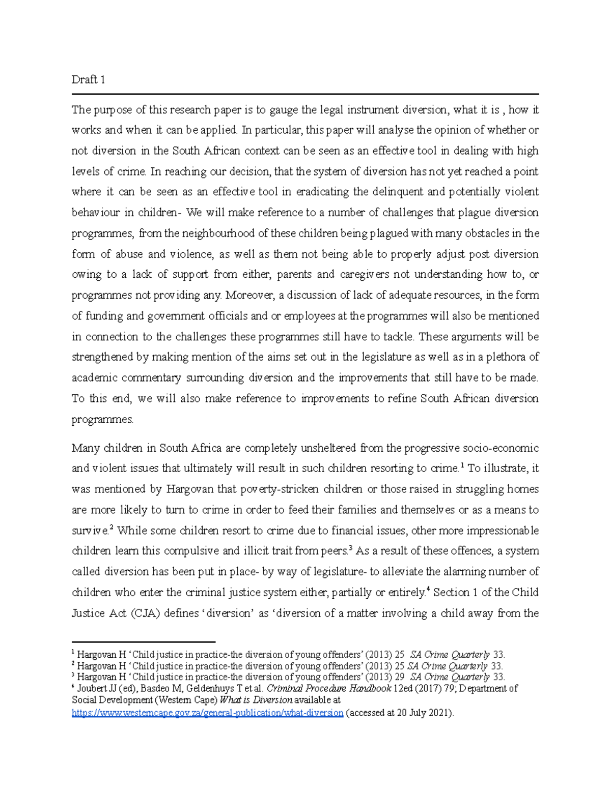 LCP Assignment - Draft 1 The purpose of this research paper is to gauge ...