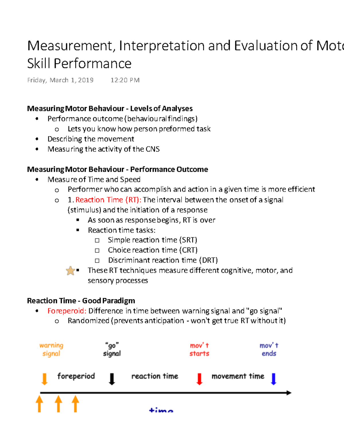 Kinesiology 1080 - Measurment, Interpretation and Evaluation of Motor ...