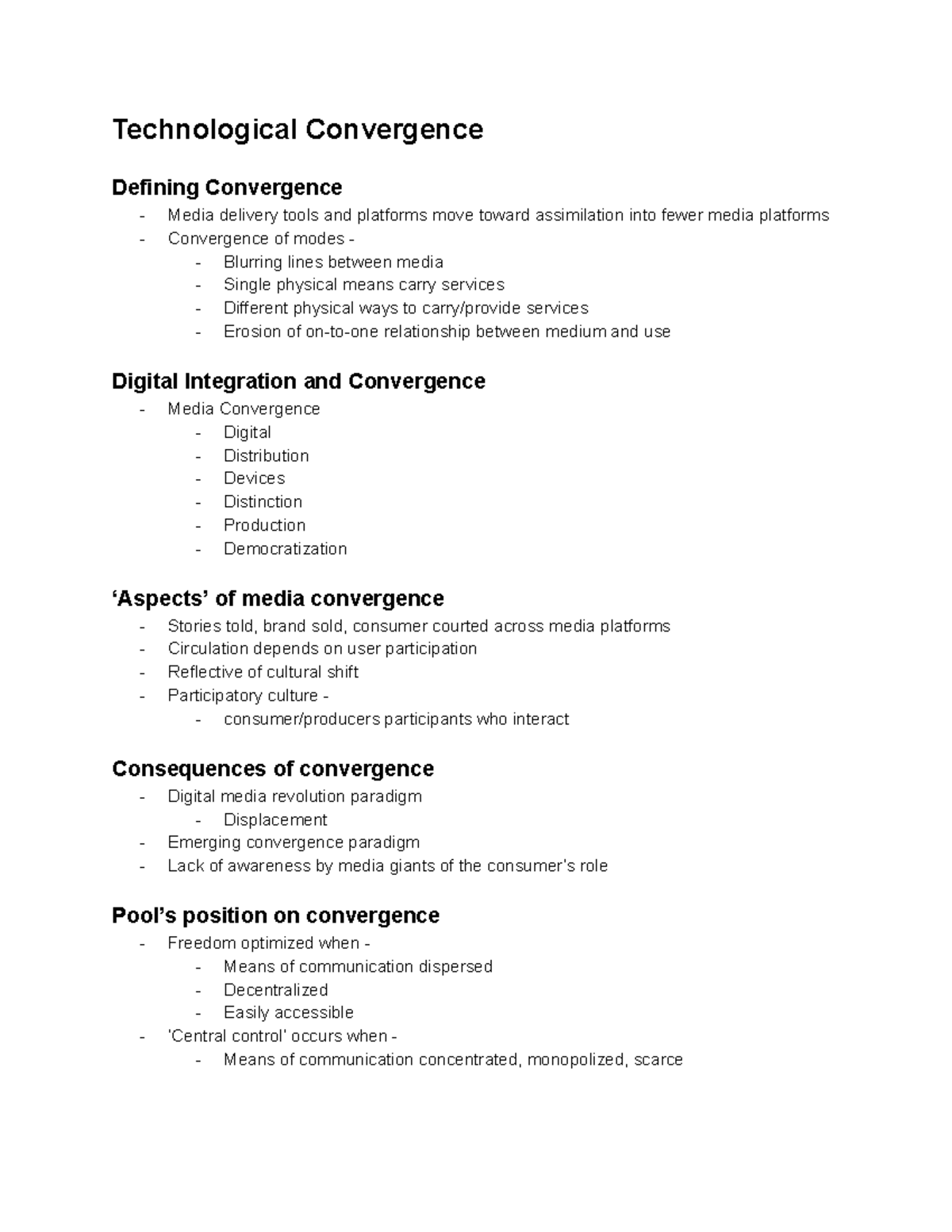 9 1 - technological convergence - Google Docs - Technological ...