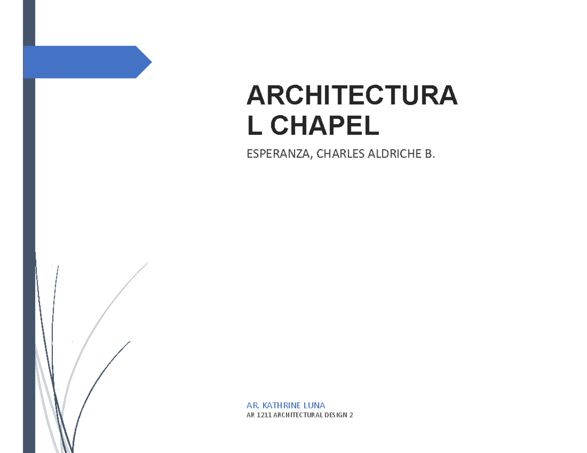 Chapel RSW - shows the floor area requirement of the building and ...