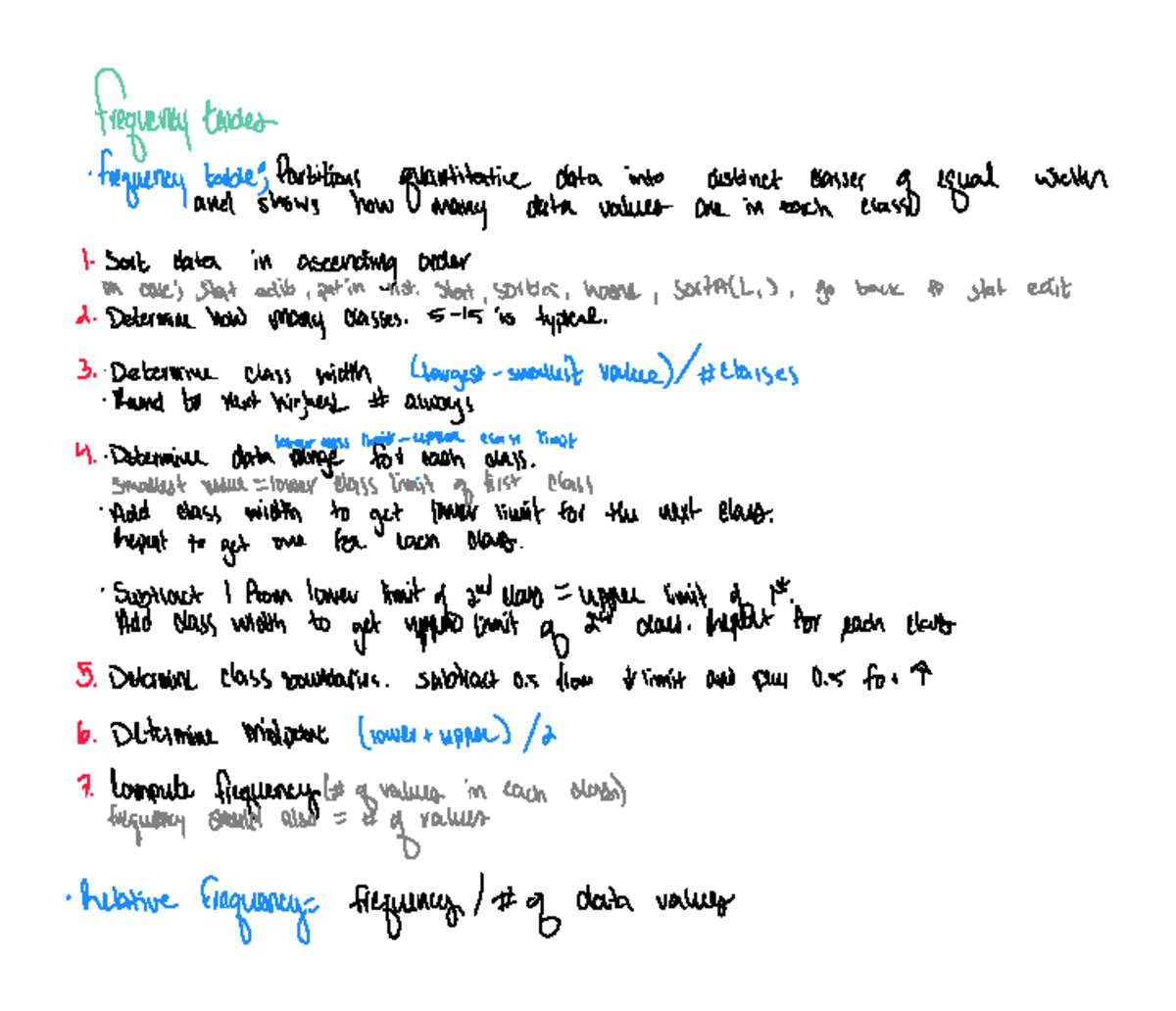 Week 10 Math - Frequency Tables - f re quency tab l e s f reque ncy ...