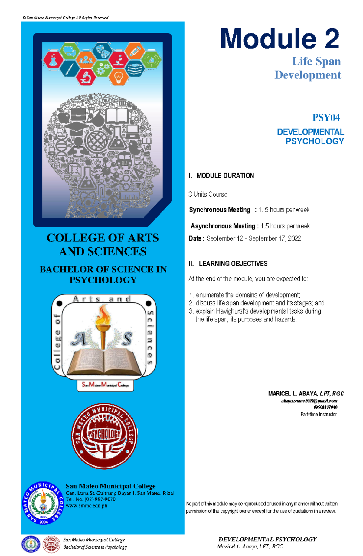 Module 2-Life Span Development edited - San Mateo Municipal College ...