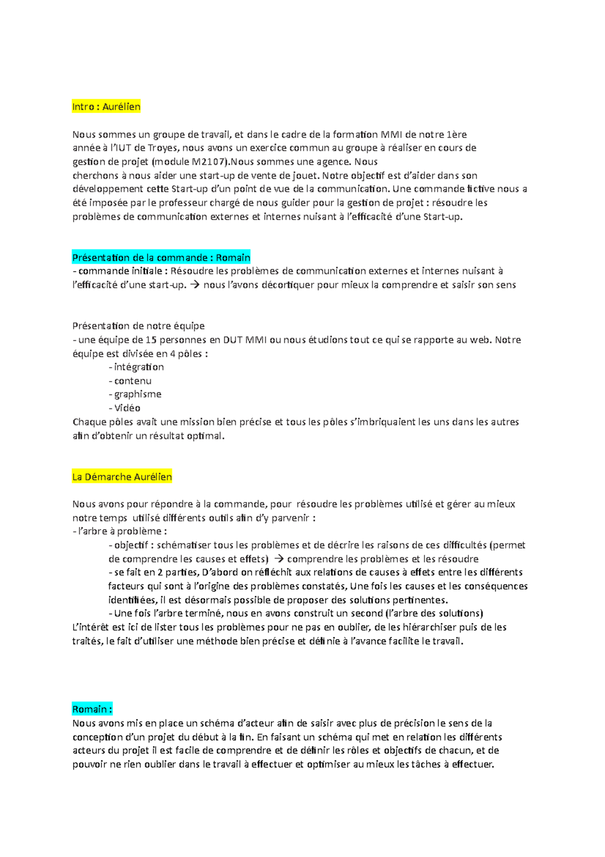 Introduction : présentation du contexte de la commande (origine de la ...