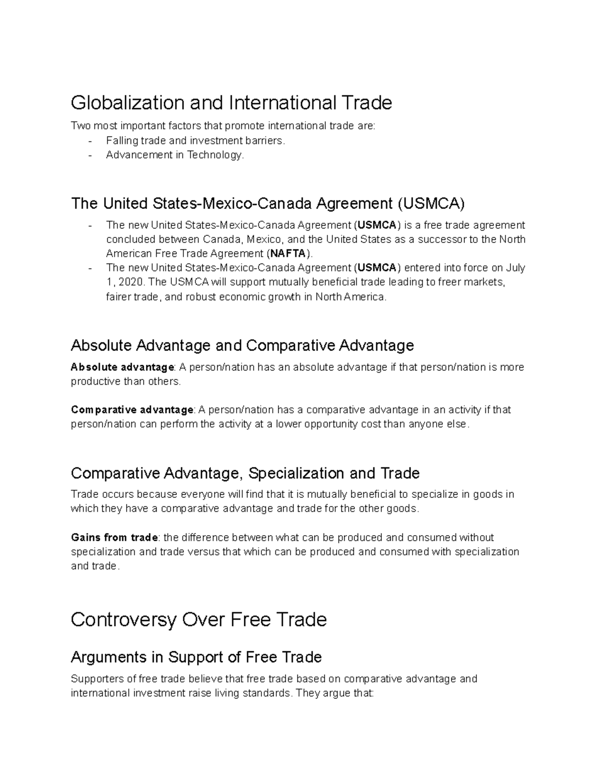 Chapter 16 - International Trade and the Global Economy - Globalization ...