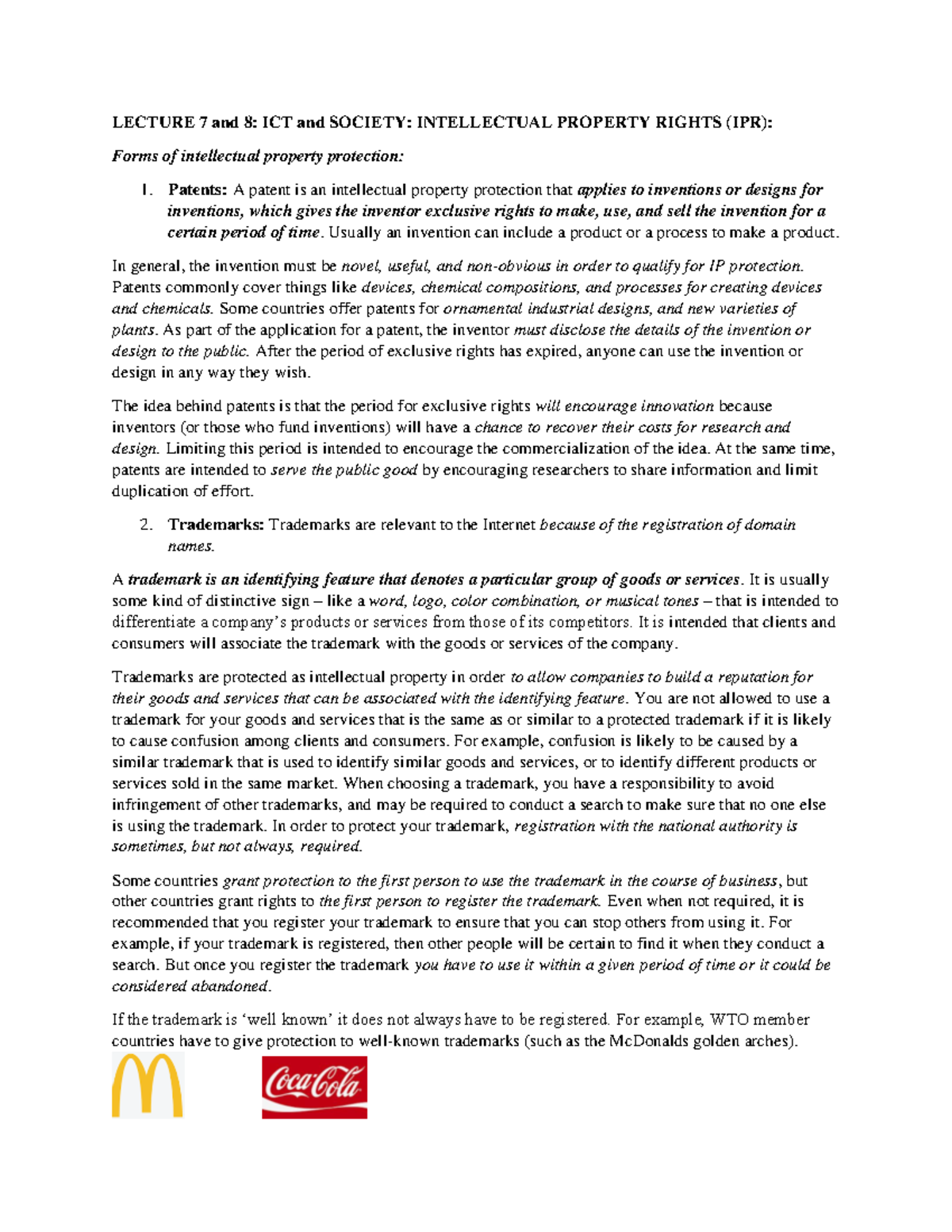 Lecture 7 and 8 IT AND Society - LECTURE 7 and 8: ICT and SOCIETY ...