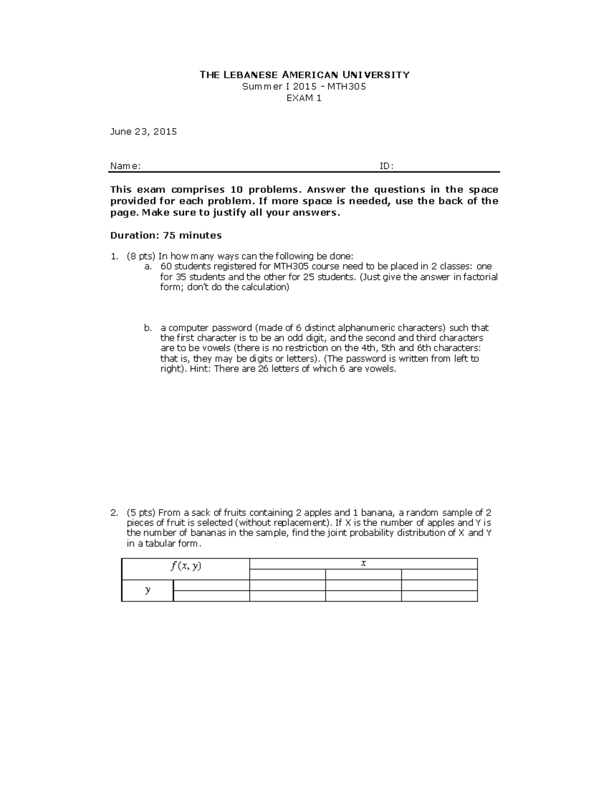 Test 23 June 2015, questions - - Studocu