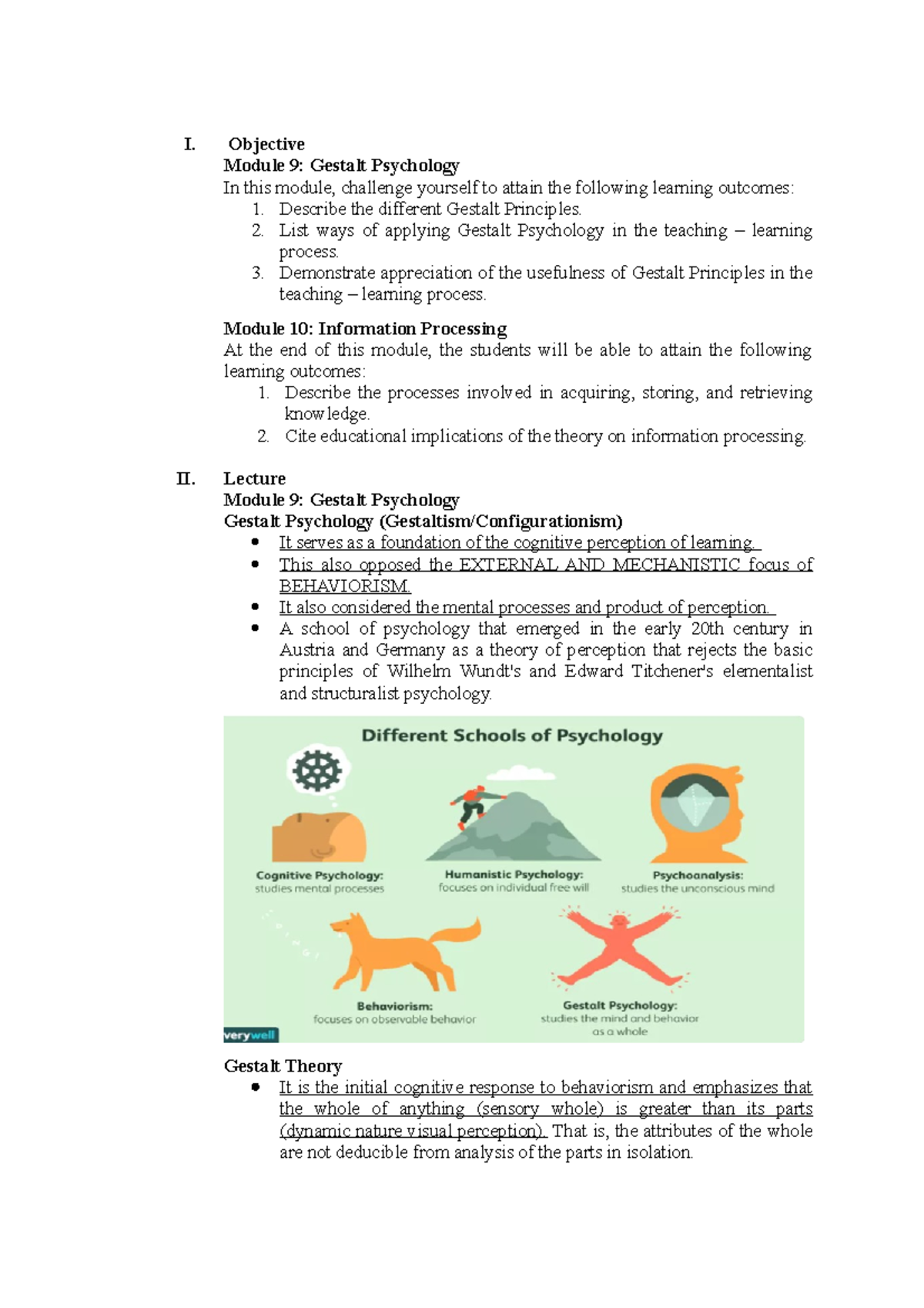 Group-4- Module-9-AND-10 Module 9 Gestalt Psychology - I. Objective Module 9: Gestalt Psychology ...