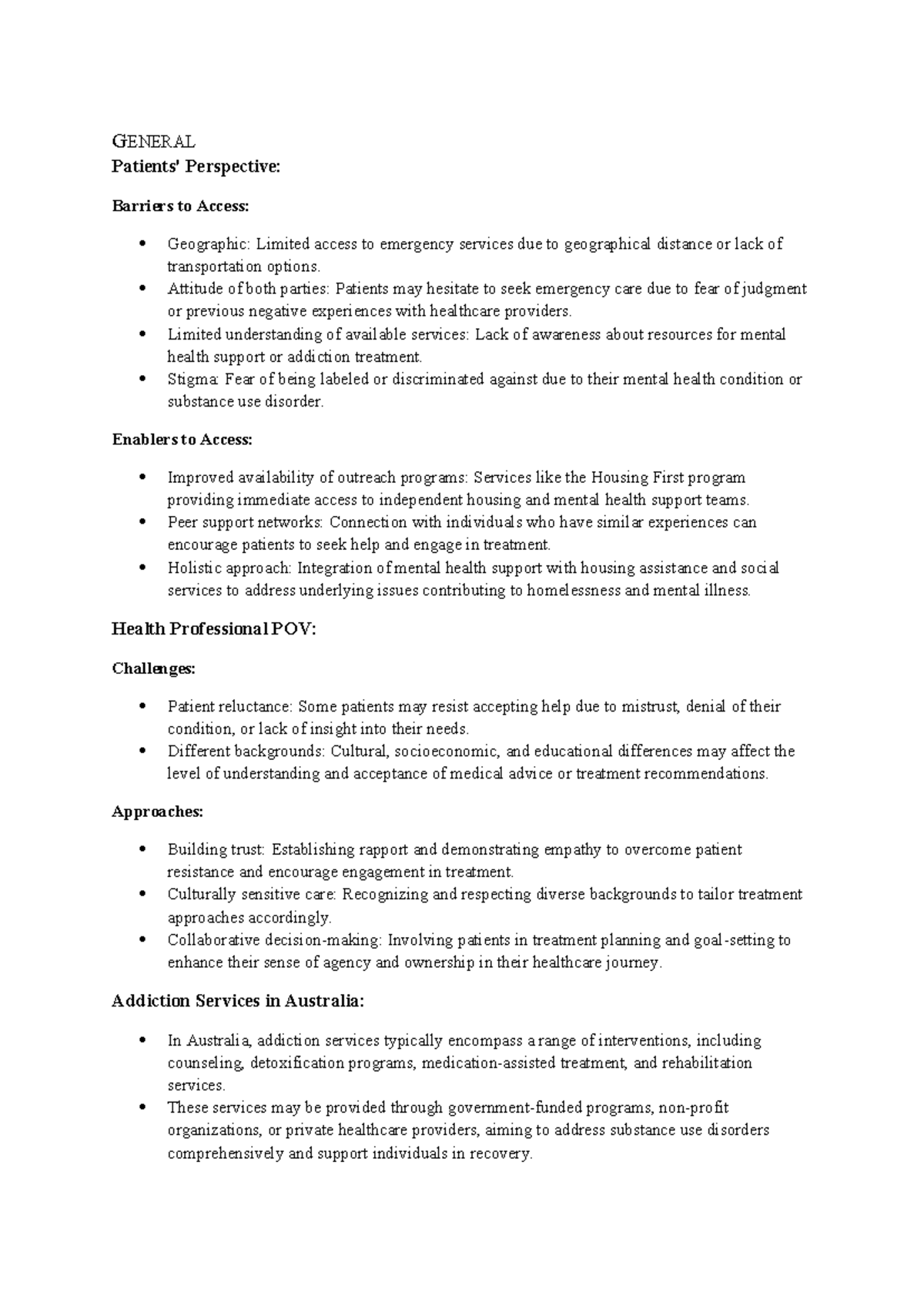 General - Summary Research Experience and Training - GENERAL Patients ...