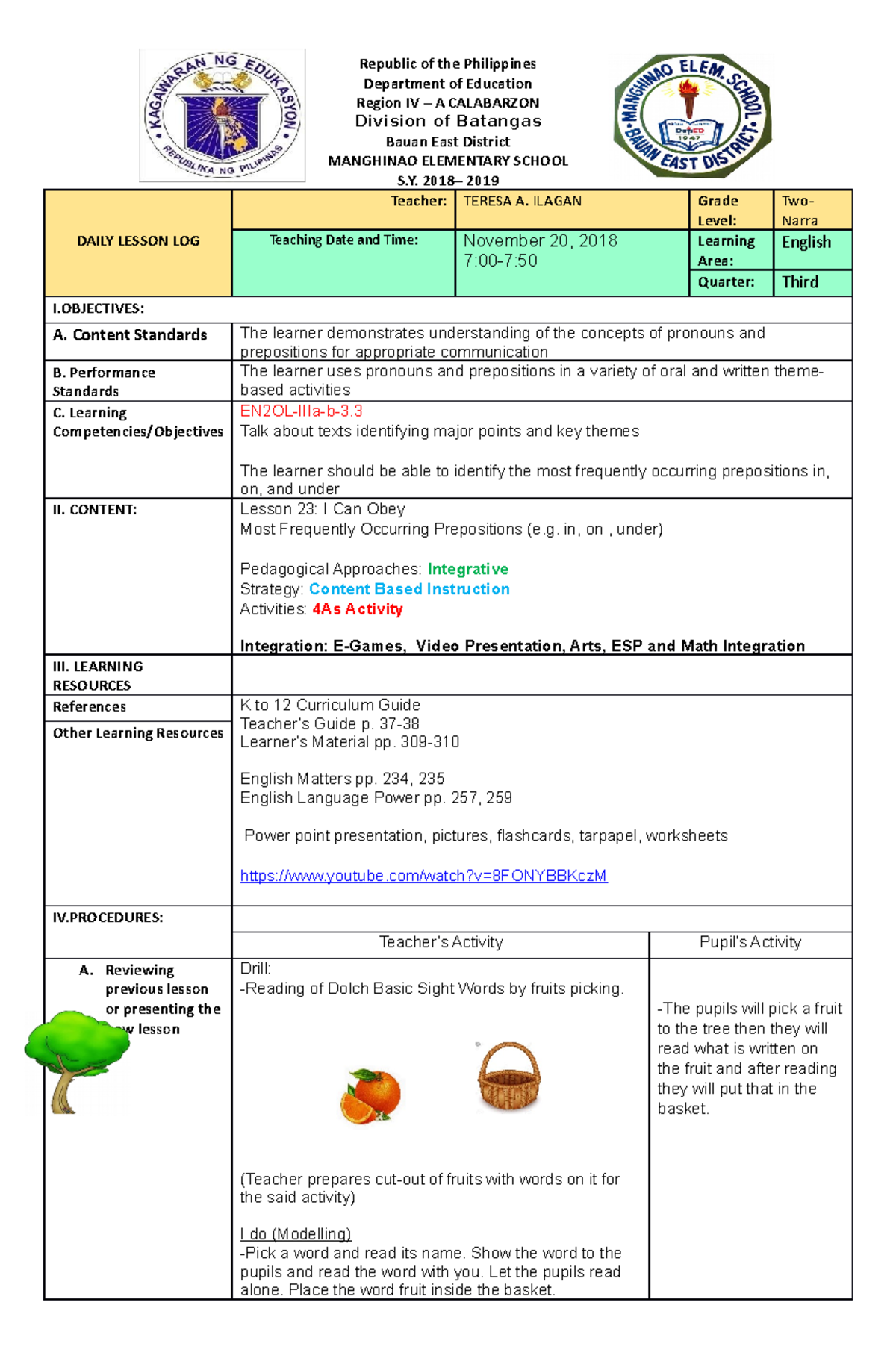 Nov 20 english submitted - Republic of the Philippines Department of ...