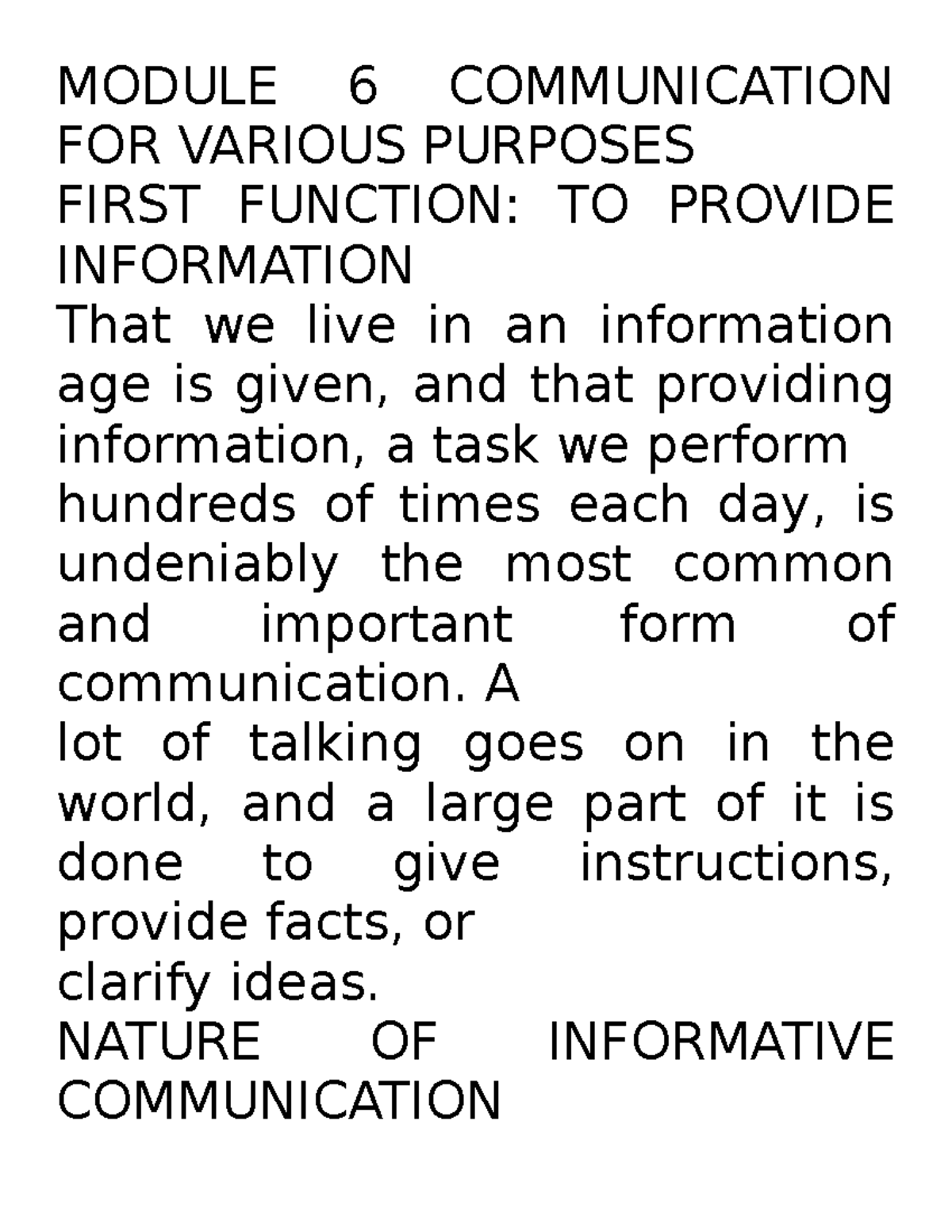 SEMI- Final- Coverage Purposive-COM - MODULE 6 COMMUNICATION FOR ...