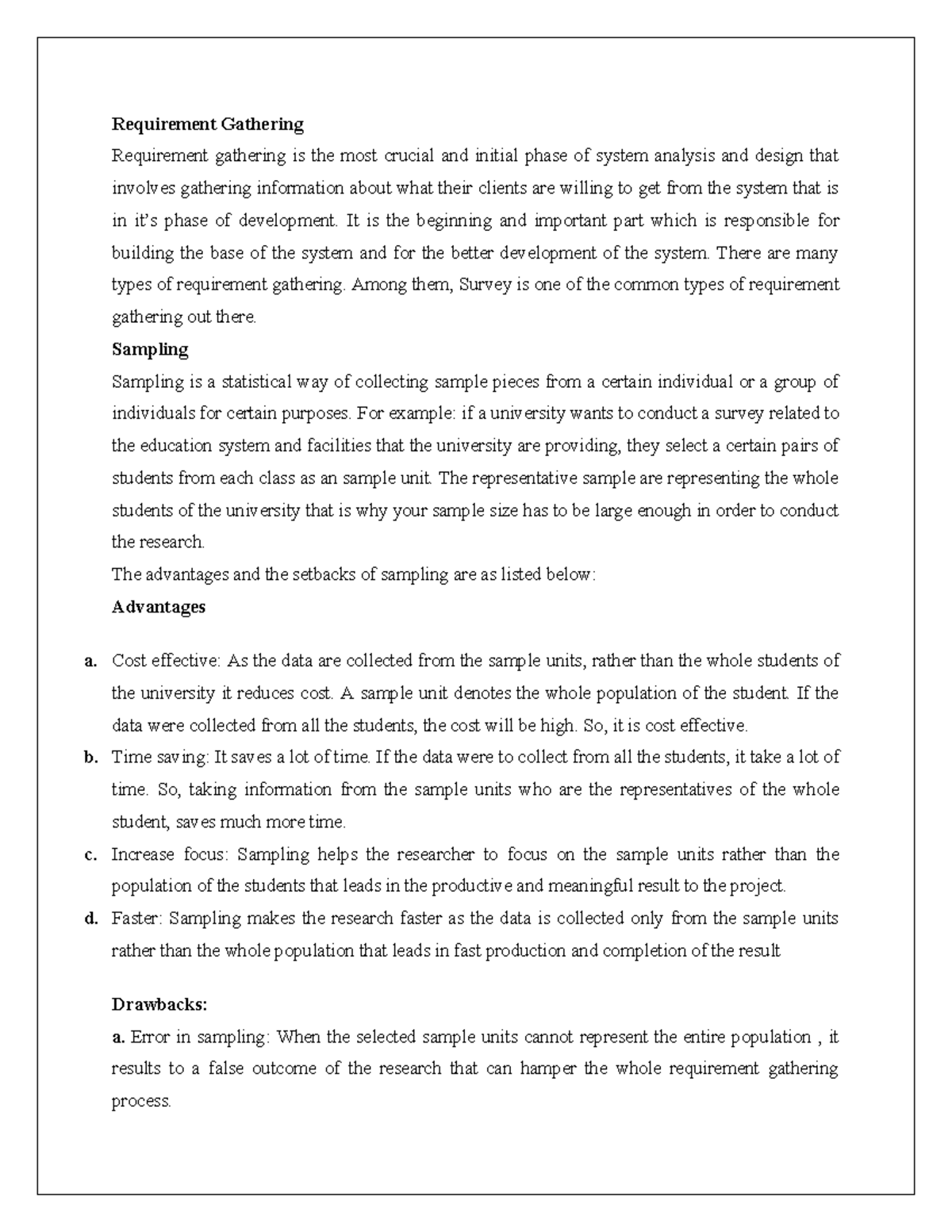 Requirement-gathering - Requirement Gathering Requirement gathering is ...