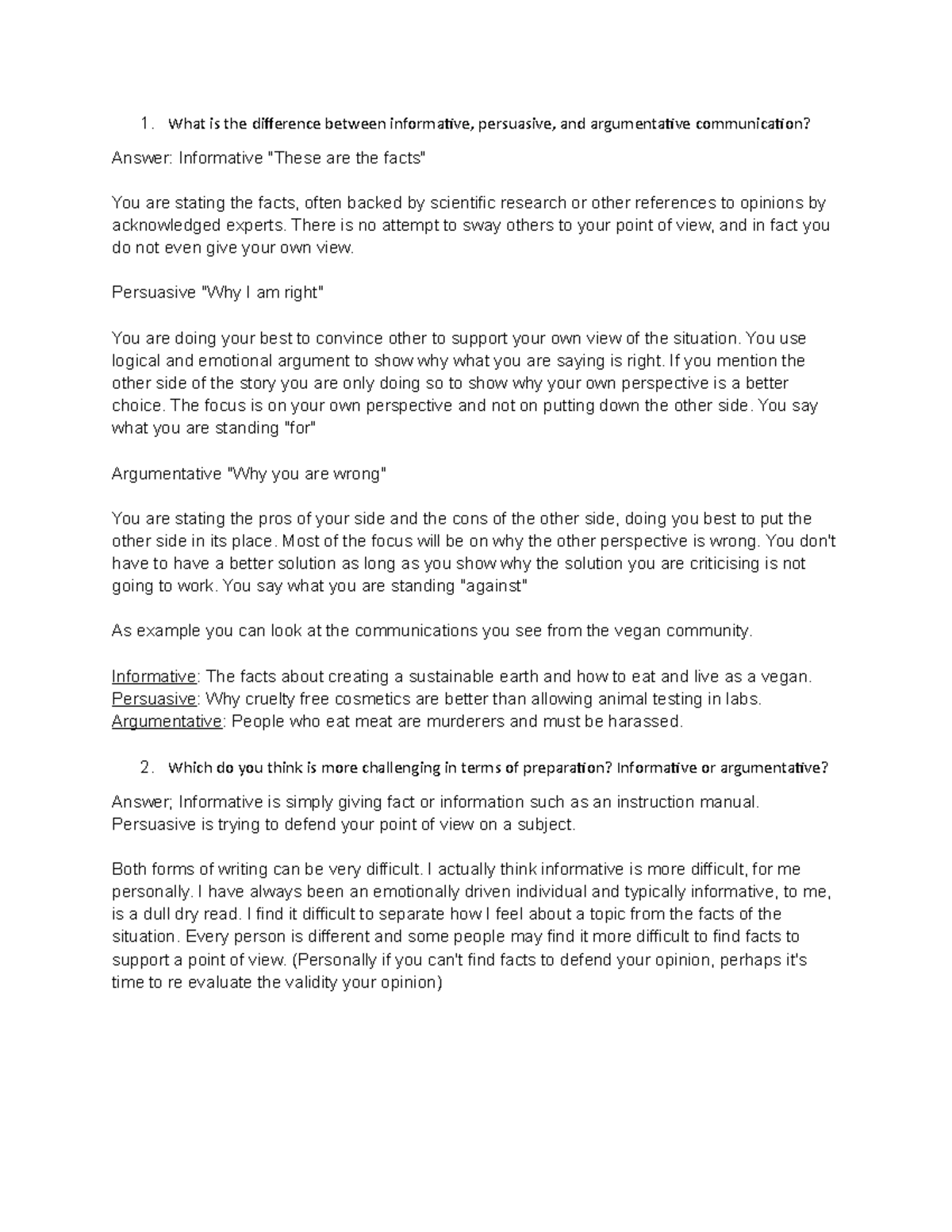 Untitled document - Lecture notes 5 - What is the difference between ...