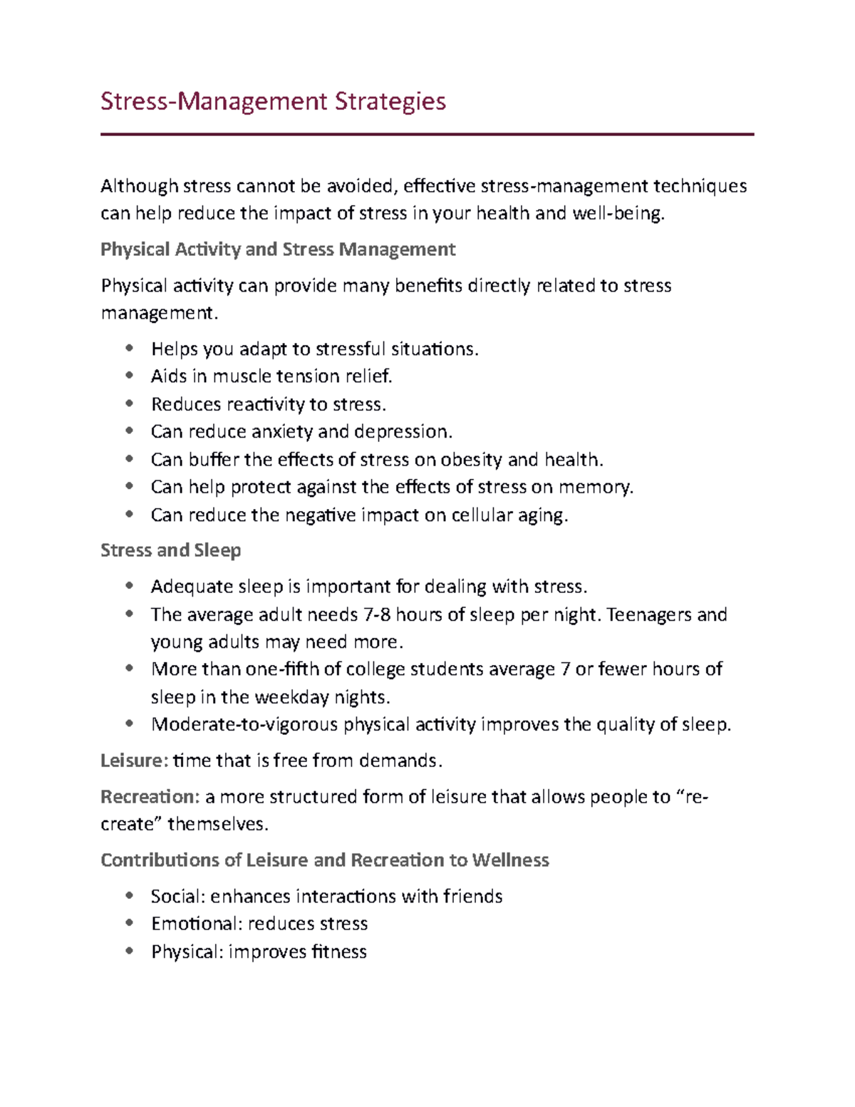Stress management strategies concept 17 notes - Stress-Management ...