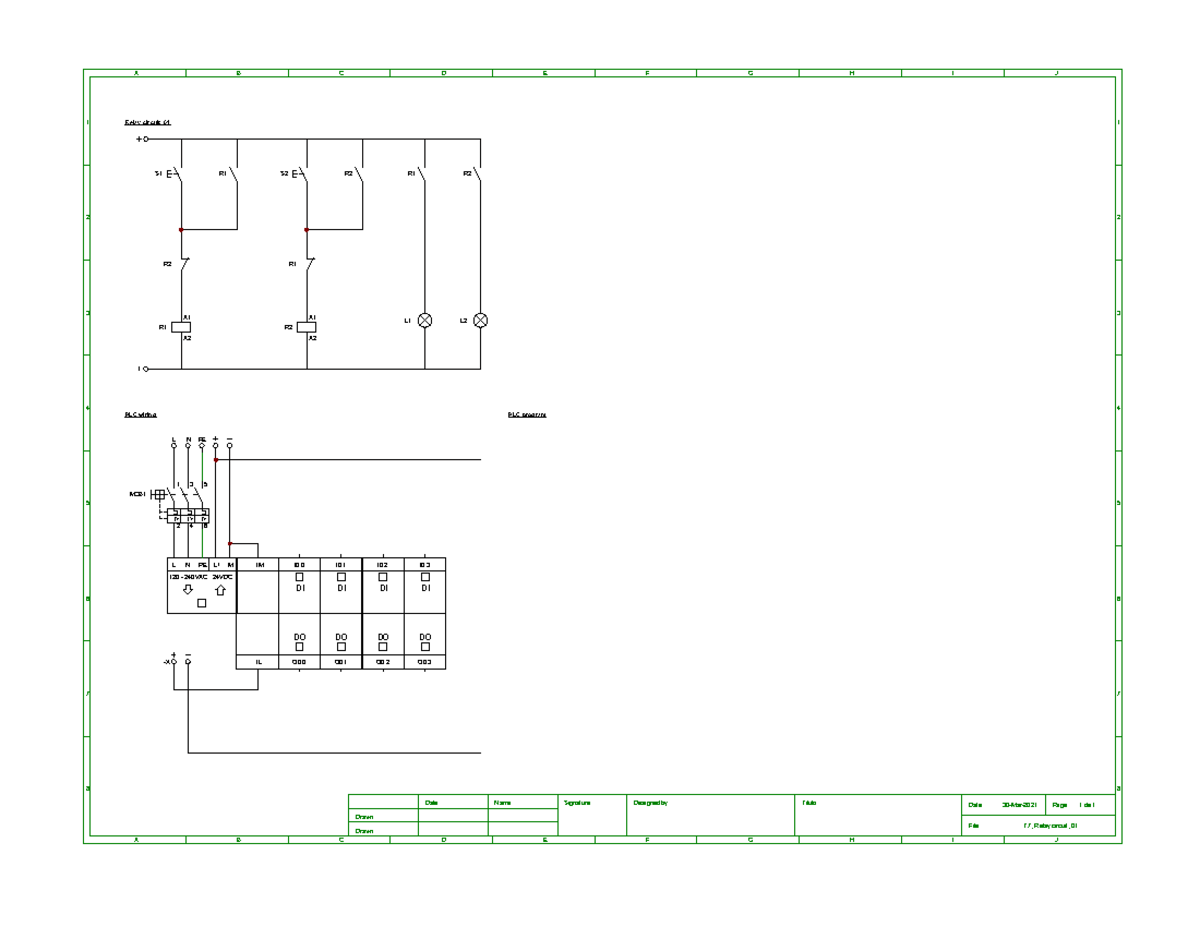 Quiz#07 01 Relay circuit To PLC - A A B B C C D D E E F F G G H H I I J ...