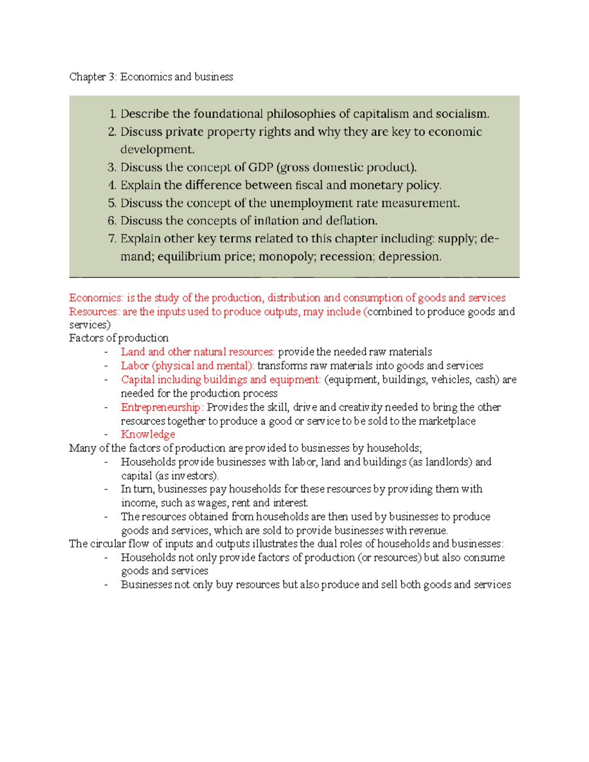 Chapter 3 MGT 1104 - Foundations of Business with Professor Ron Poff ...