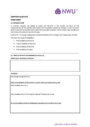 Econ 112 Test 3 MEMO - Econ 112 Test MEMO - TEST 3 MEMO SECTION A [10 ...