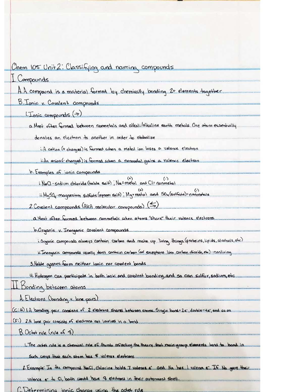 Chem 105 Unit 2 - Classifying and naming compounds. Course taught by Dr ...