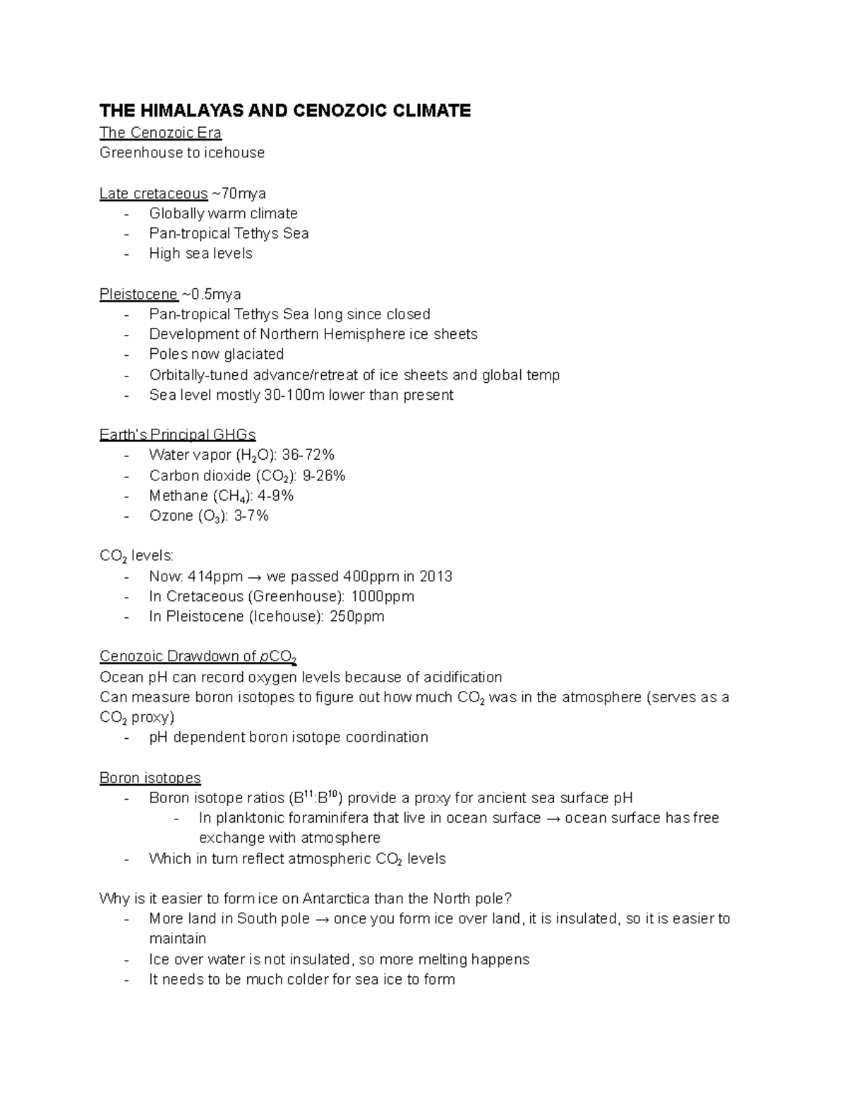 The Himalayas & Cenozoic Climate - THE HIMALAYAS AND CENOZOIC CLIMATE ...