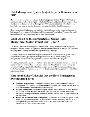 Hotel Management Mini Project Report - HOTEL MANAGEMENT SYSTEM ...