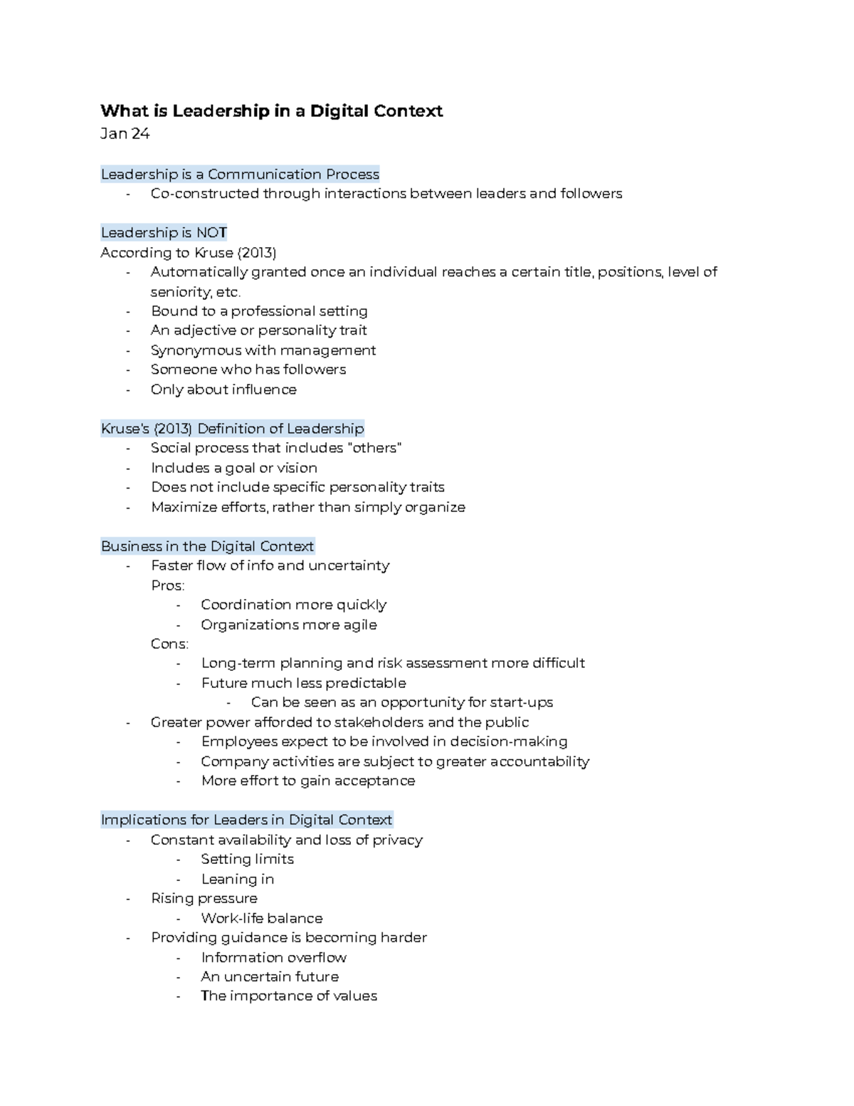 Week 2 What is Leadership in a Digital Context - What is Leadership in ...