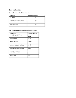 Serial Dilution Lab Data and Report - Experiment: Serial Dilutions Page ...