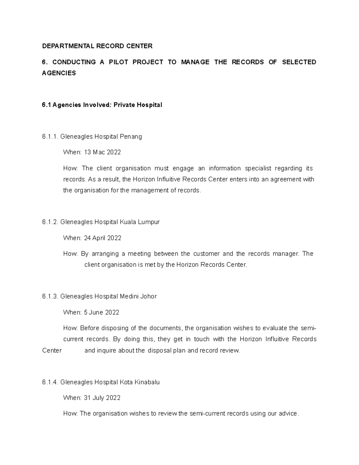 Departmental Record Center IMD224 - DEPARTMENTAL RECORD CENTER 6 ...