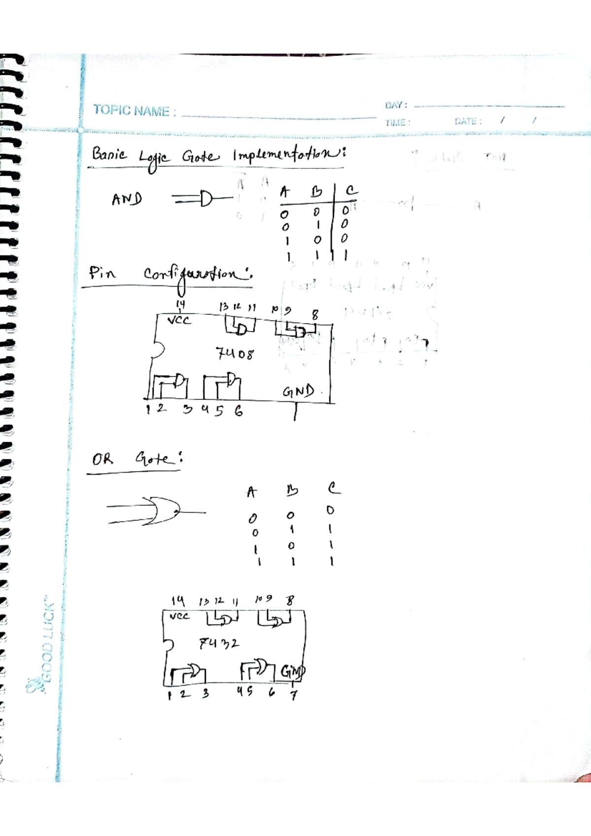 DLD Lab - Lecture Notes - Rinty Maam - TOPIC NAME : DAY: TIME: DATE ...