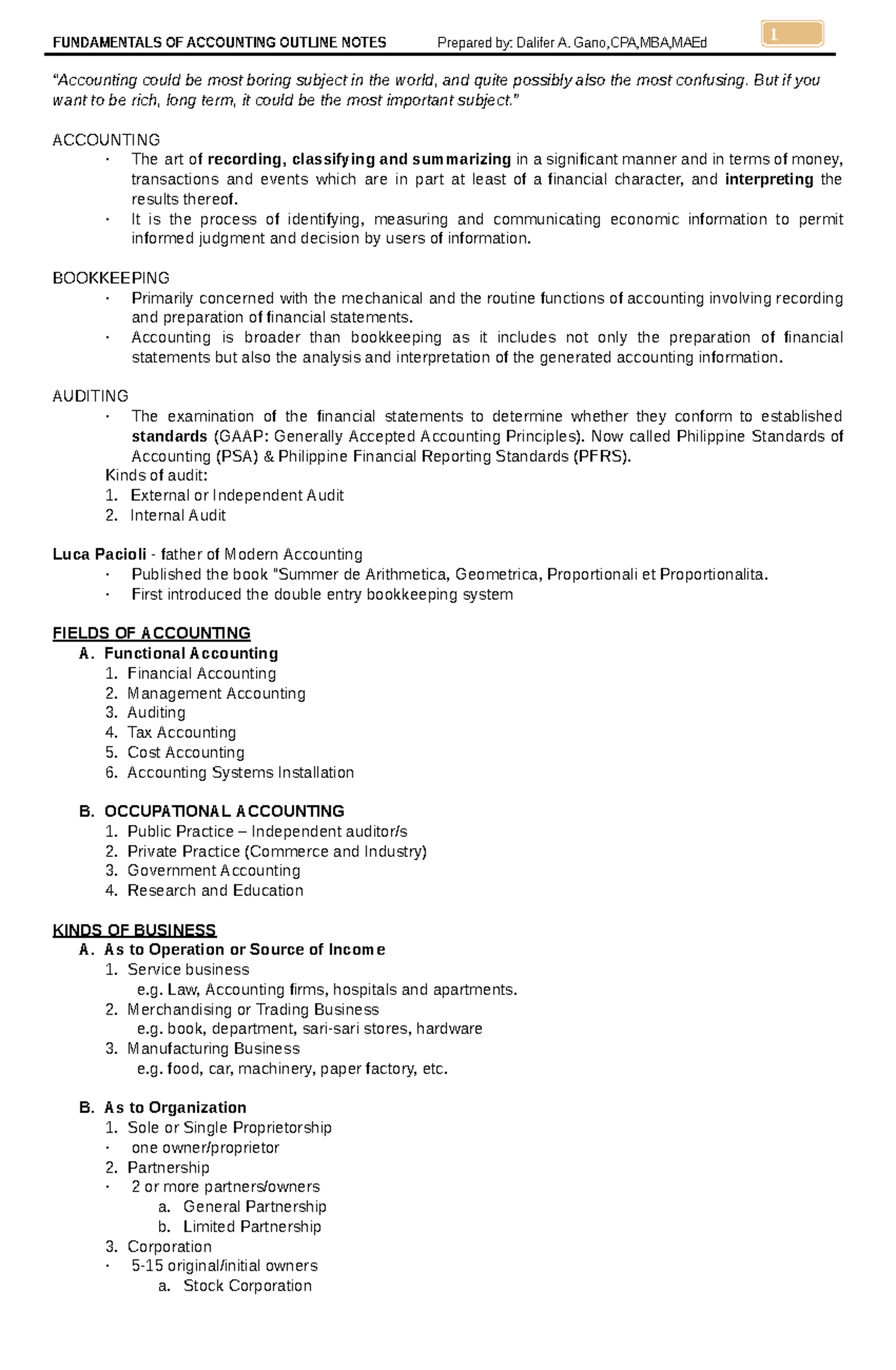 Basic Accounting Notes - Mail & Web - Studocu