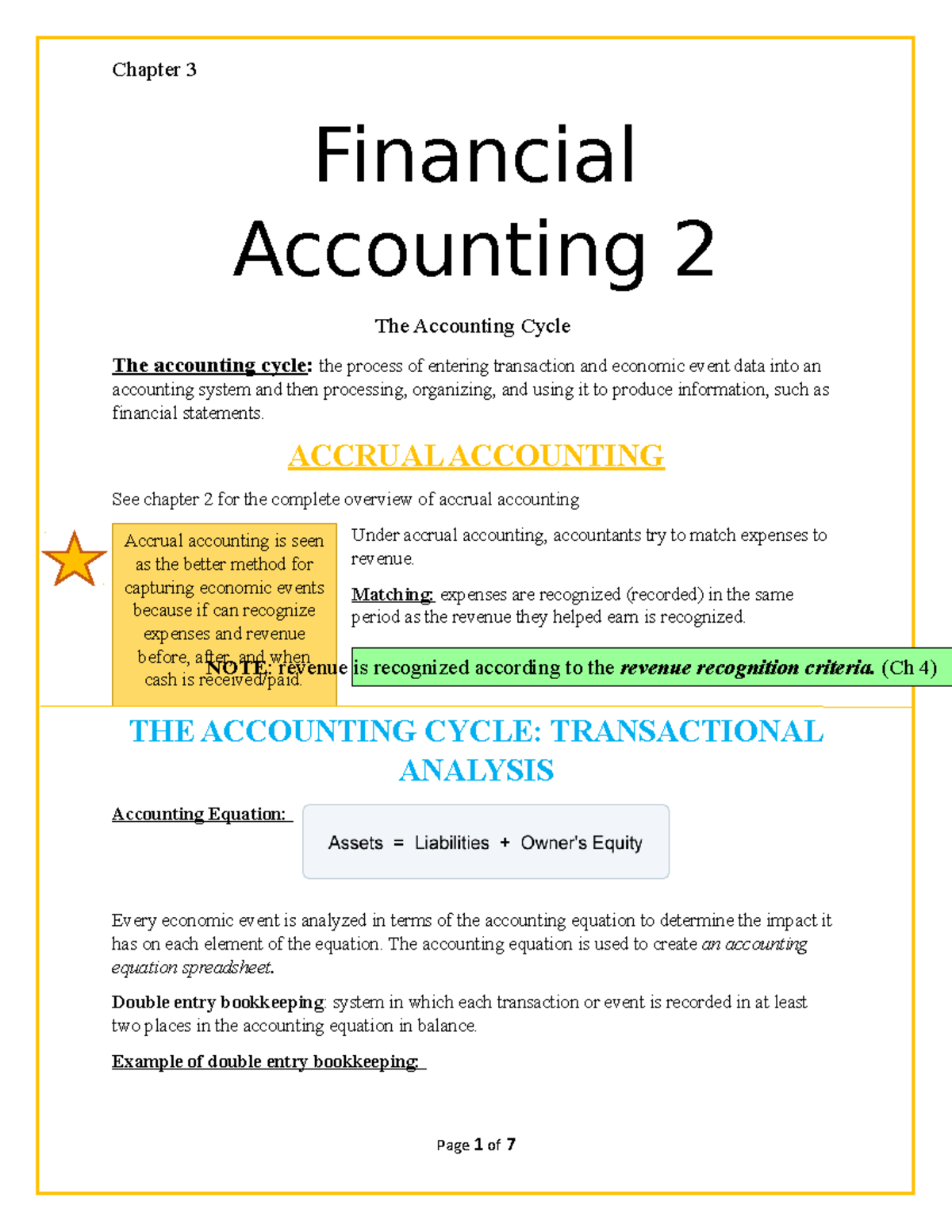 Financial Accounting II Ch 3 - Financial Accounting 2 The Accounting ...