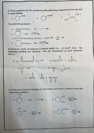 Organic chemistry Questions (with Answers) - Studocu