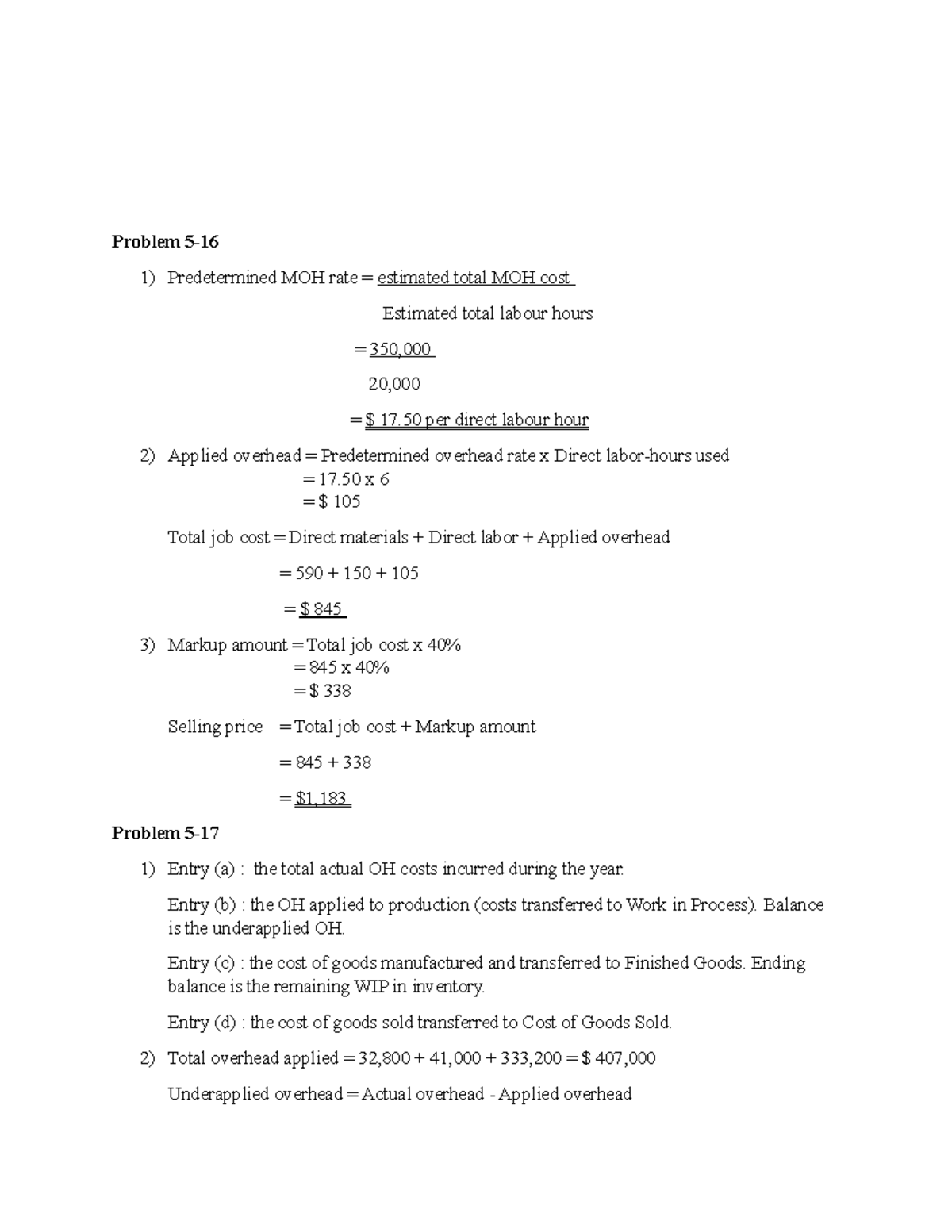 Assignment 02 - Garrisone, Cost Behavior: Analysis and Use - Problem 5 ...
