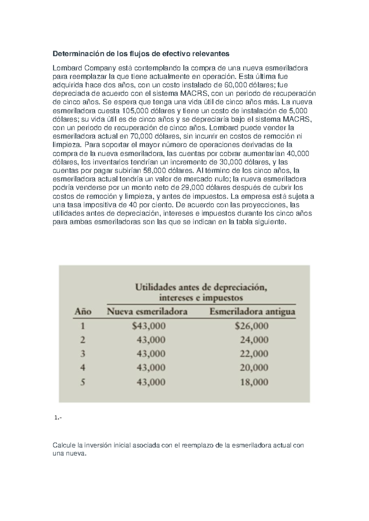 Finanzas estructurales- Resolucion de problema - Determinación de los ...