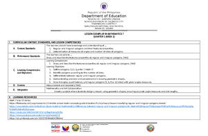 REAL TOS Q1 MATH 10 - Tos - Republic of the Philippines Department of ...