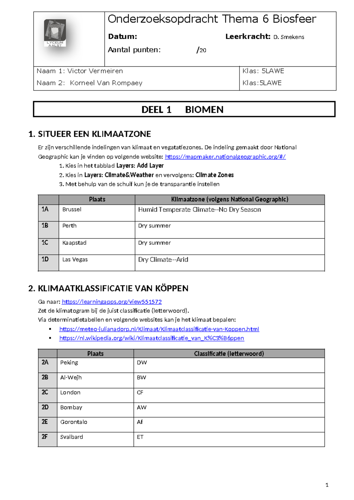 Onderzoeksopdracht Thema 6 Biosfeer - Onderzoeksopdracht Thema 6 ...