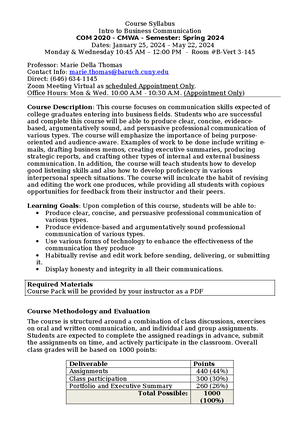 COM 2020 Final Porfolio Submission Guide - COM 2020 Final Portfolio and ...