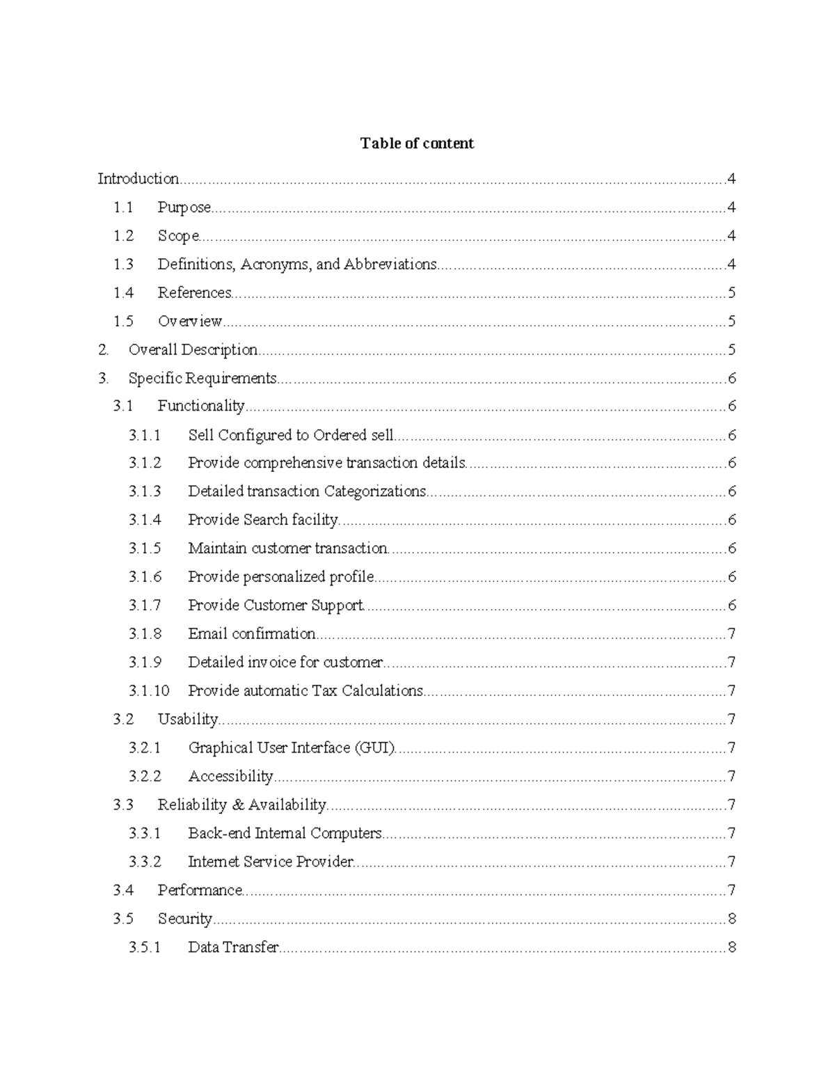 Card based fuel payment system SRS - Table of content - Studocu