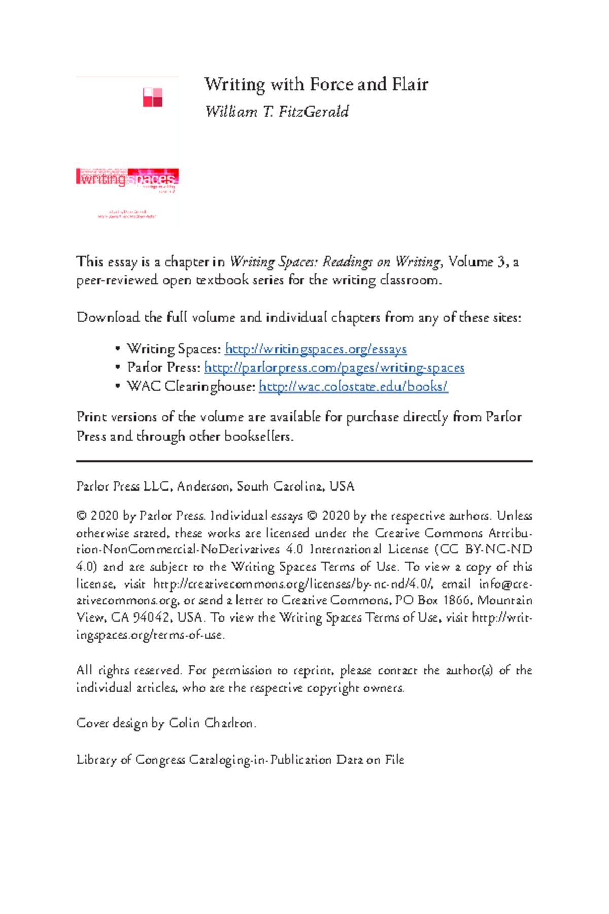 Writing with Force and Flair - Writing with Force and Flair William T ...