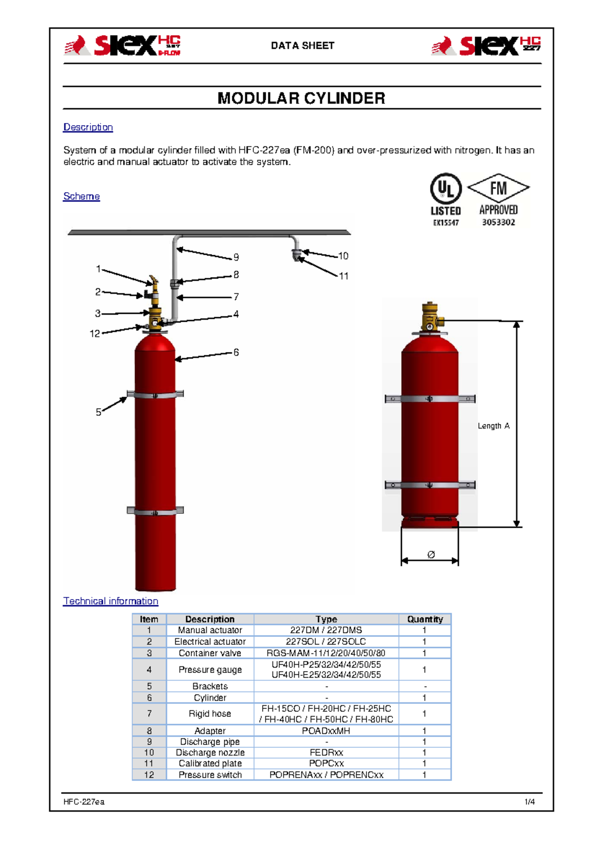 Modular-cylinder - Przeciwpożarowy System CO2 - MODULAR CYLINDER ...