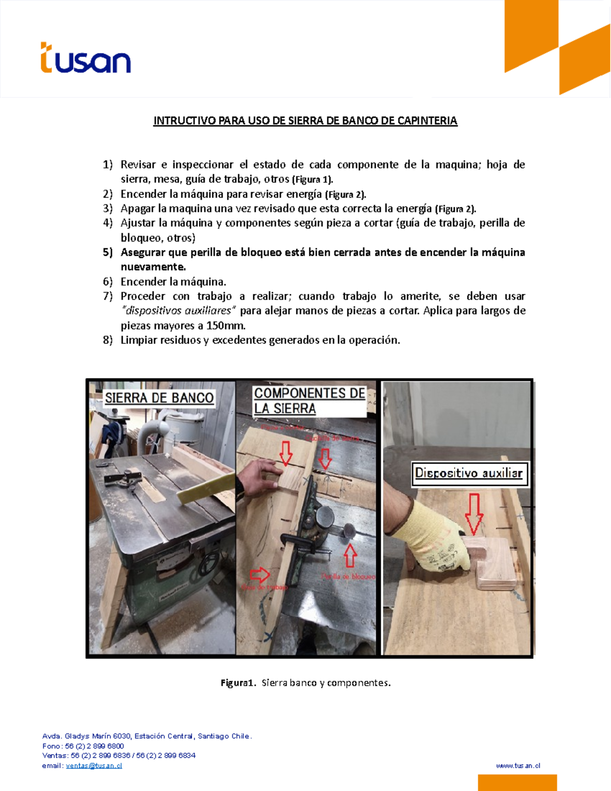 Instructivo Sierra Banco Carpinteria - INTRUCTIVO PARA USO DE SIERRA DE BANCO DE CAPINTERIA 1 ...