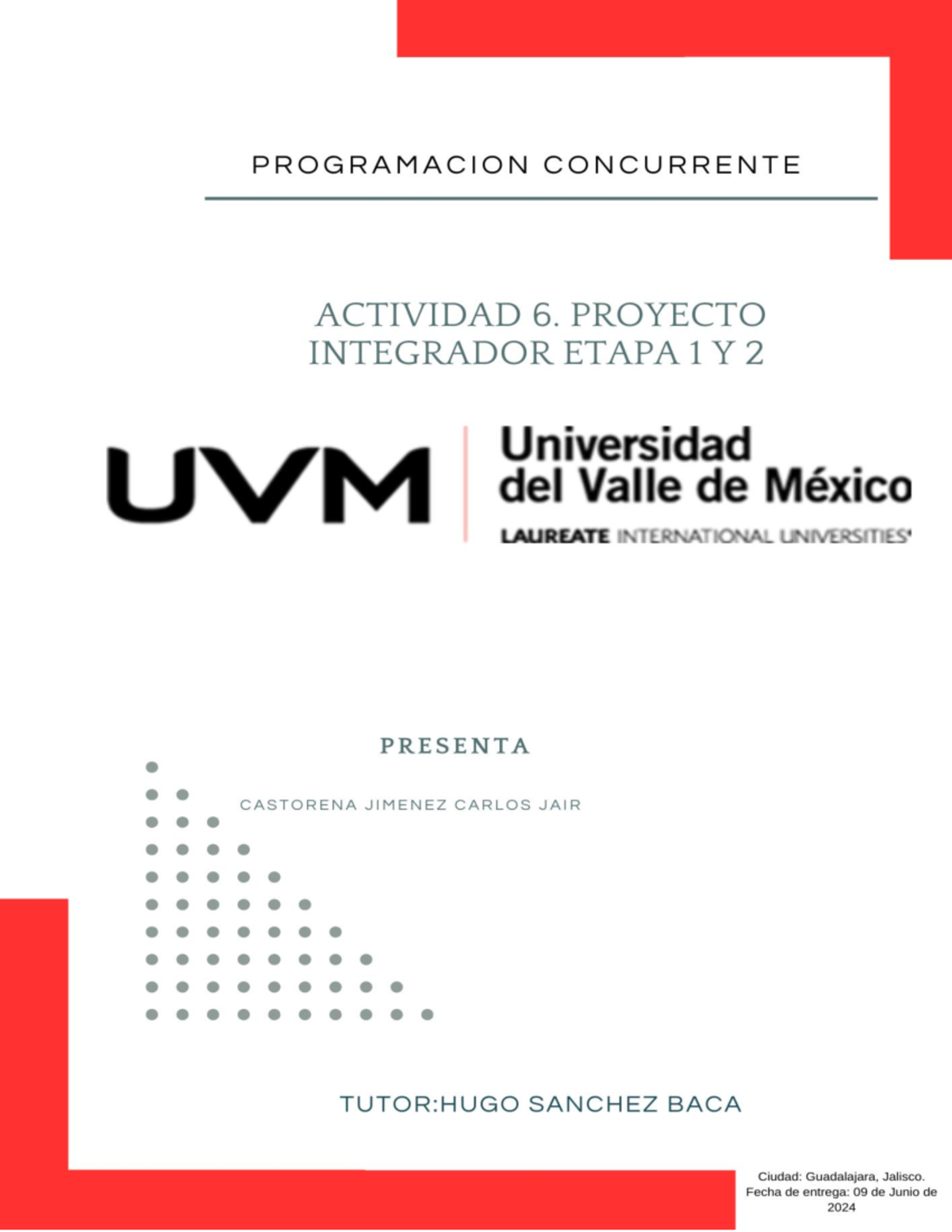 A6 Programacion Concurrente - Introducción: En esta etapa del proyecto La programación ...