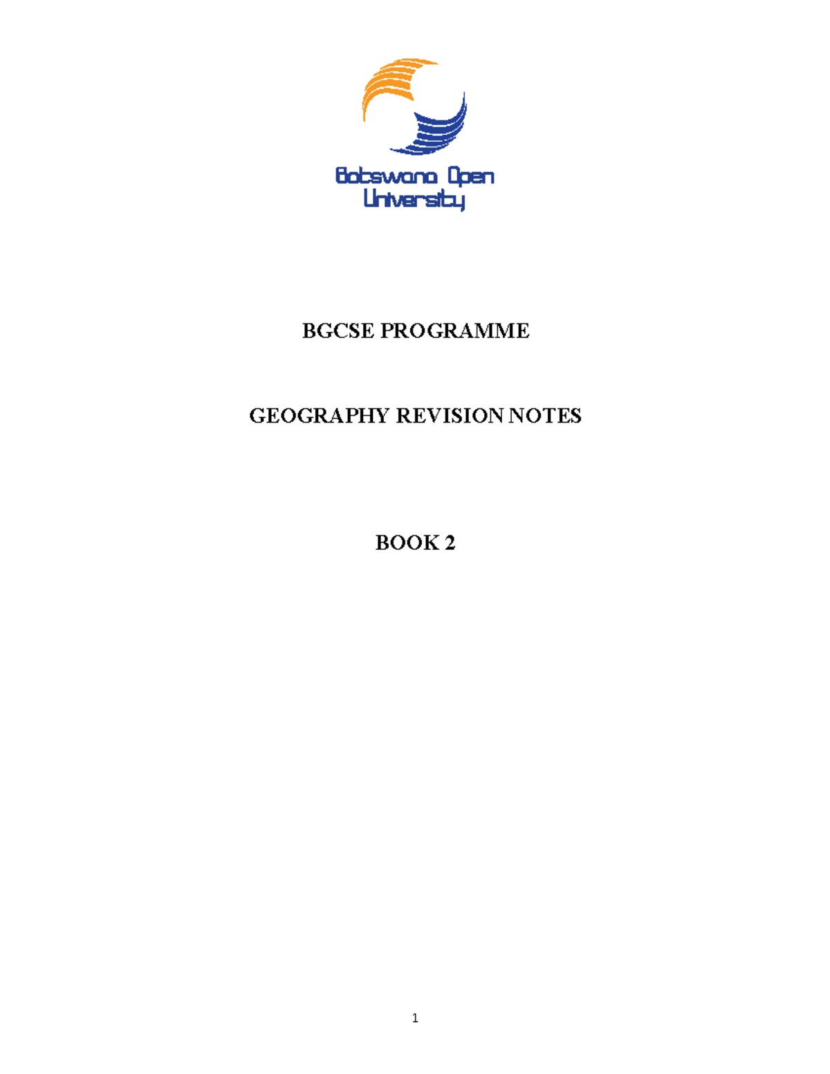 Bgcse Geography Rev Book 2 Final - BGCSE PROGRAMME GEOGRAPHY REVISION ...
